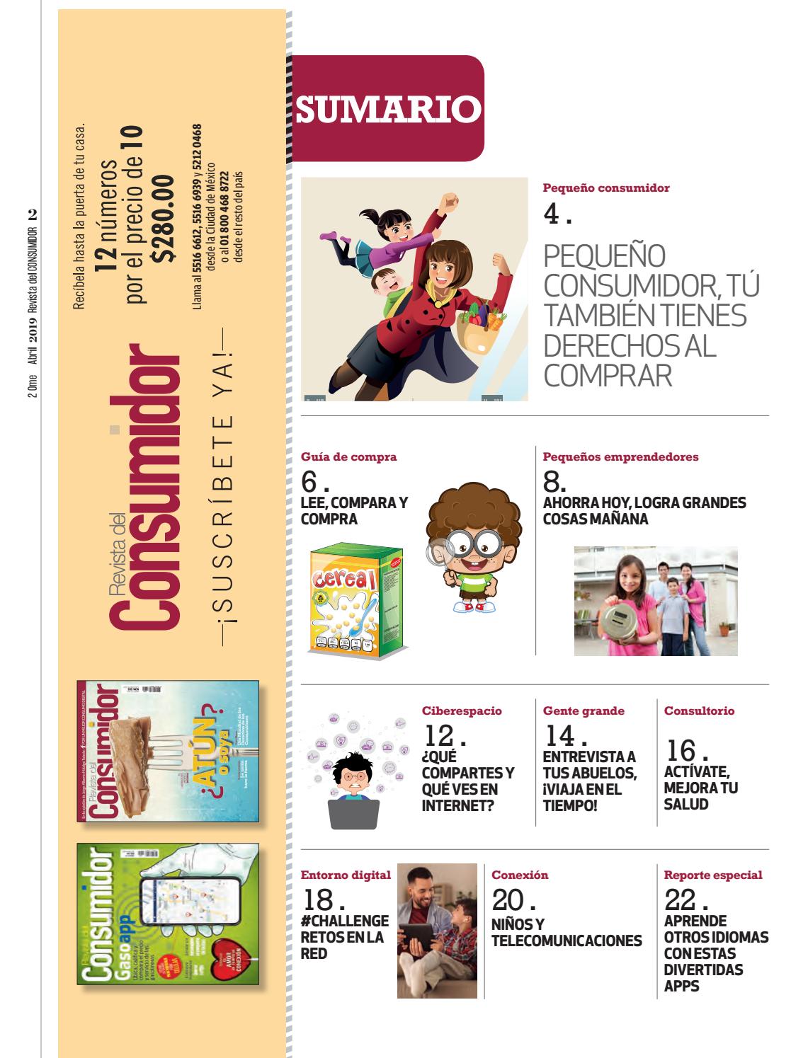 Revista del Consumidor Abril 2019 by PROFECO - Issuu