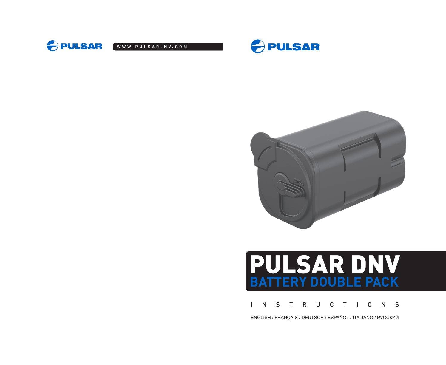 Pulsar DNV Battery Double Pack User Manual by Yukon Advanced Optics ...