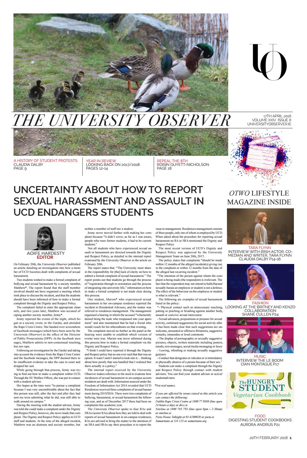VOL.XXIV, Issue 8, UO by The University Observer - Issuu
