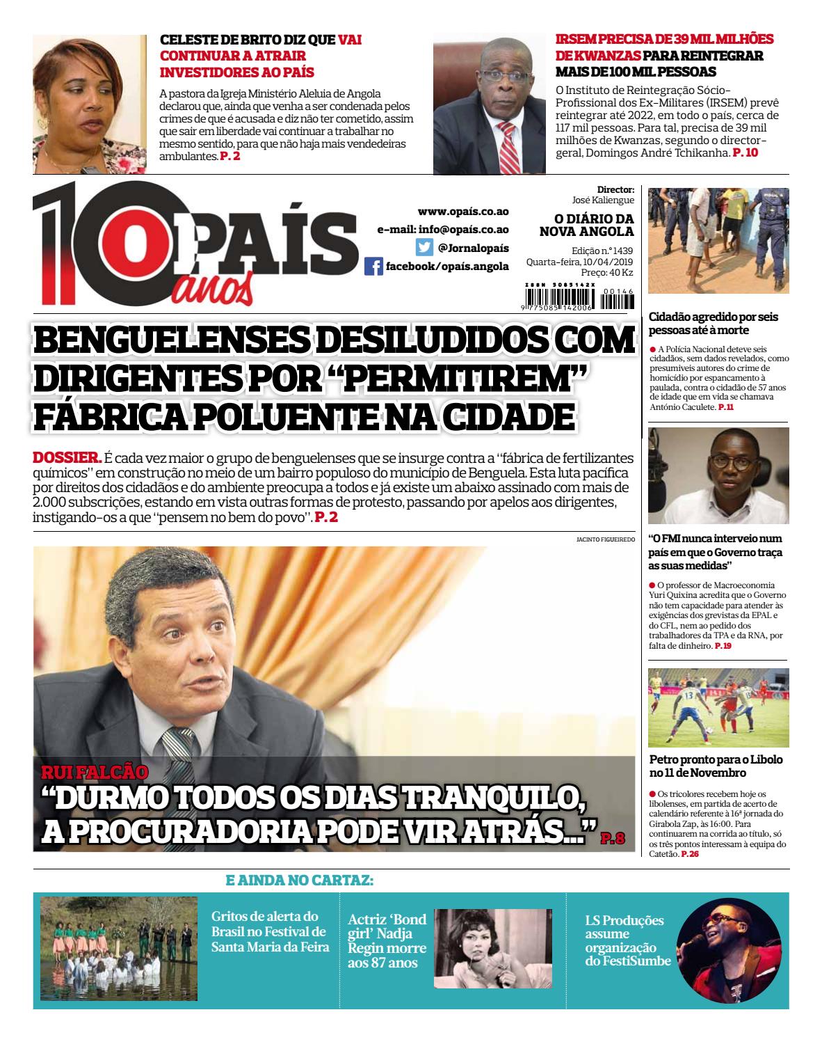 Jornal O País Edição N°1439 de 10/04/2019 by OPAÍS - Issuu