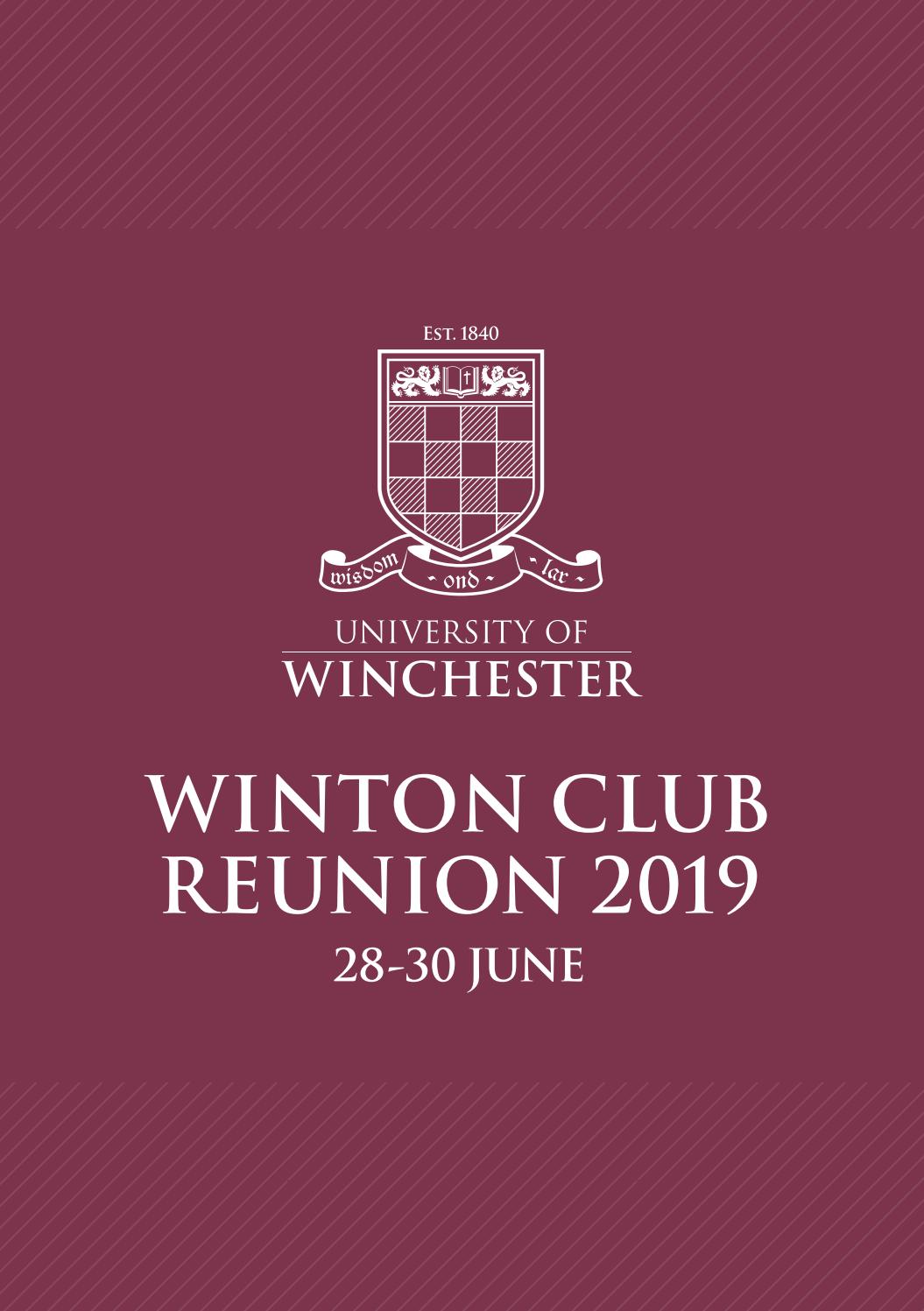 2019 Winton Reunion by University of Winchester - Issuu