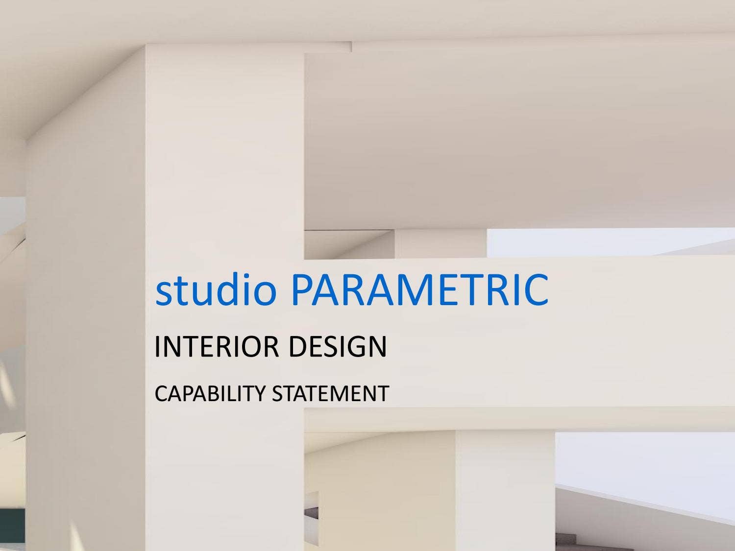 Studio Parametric Interior Profile by krishna rao - Issuu