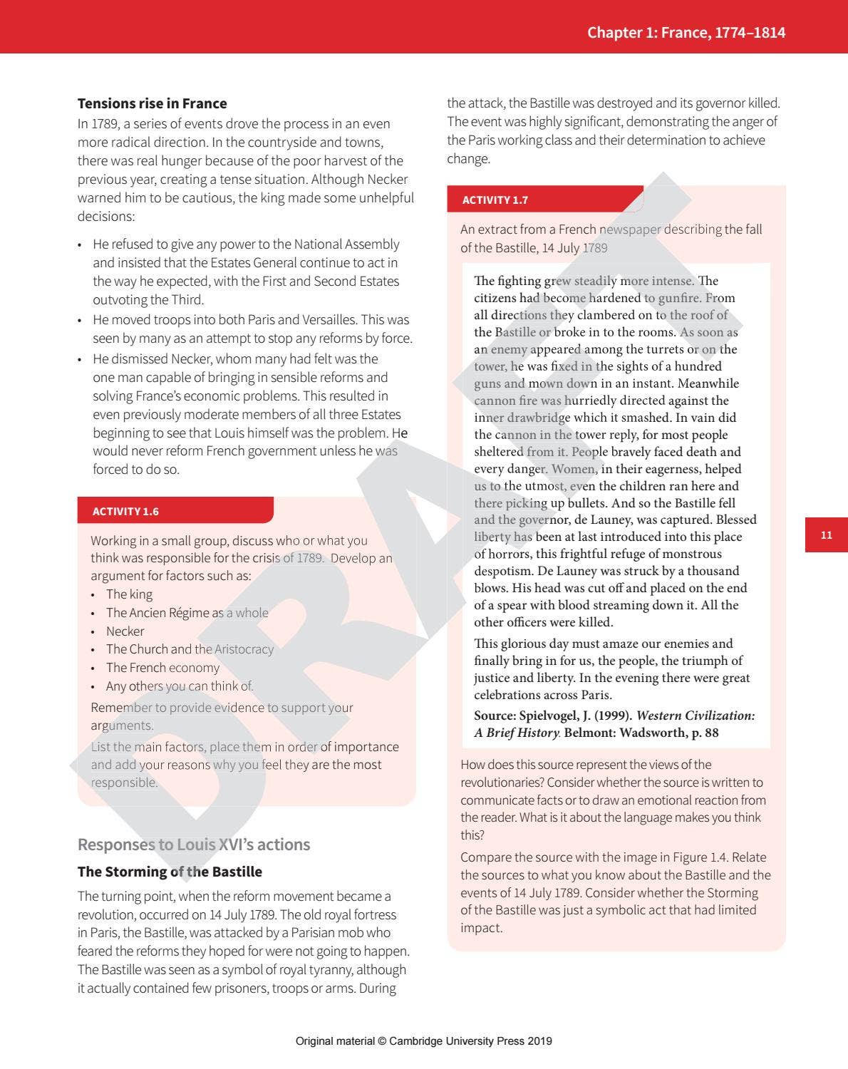 AS modern Europe History sample by Cambridge International Education ...