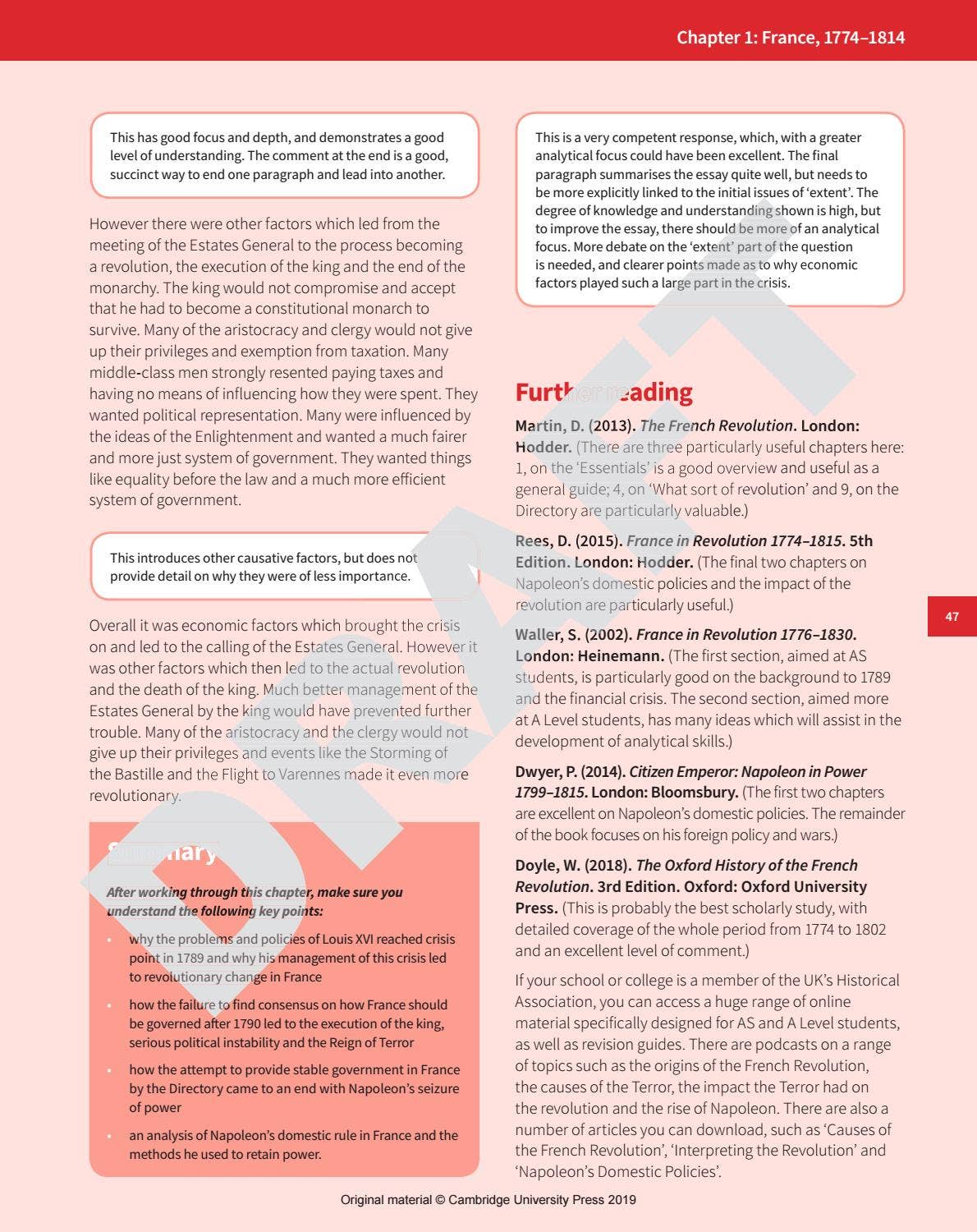AS modern Europe History sample by Cambridge International Education ...