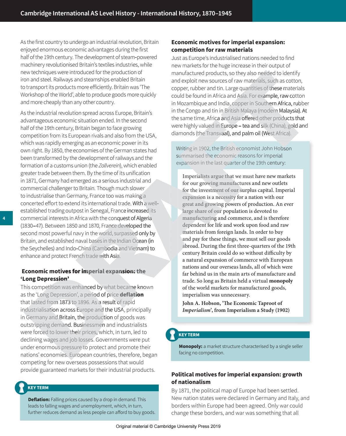 AS International History sample by Cambridge International Education ...