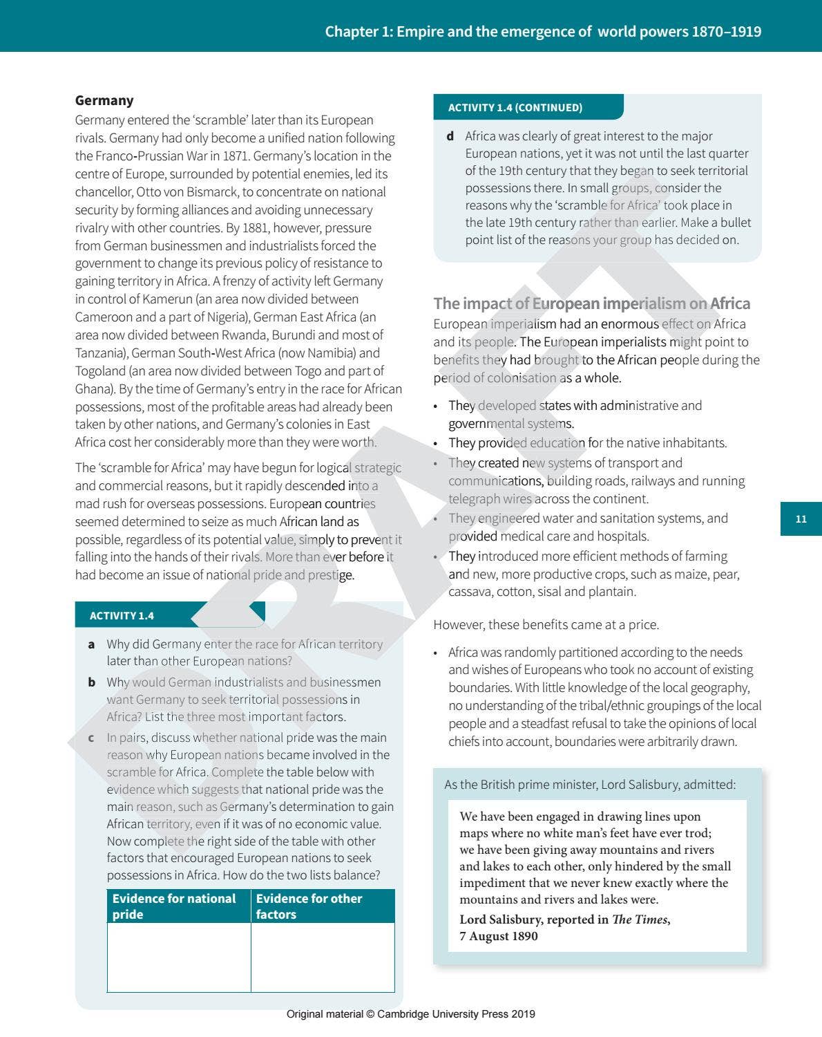 AS International History sample by Cambridge International Education ...