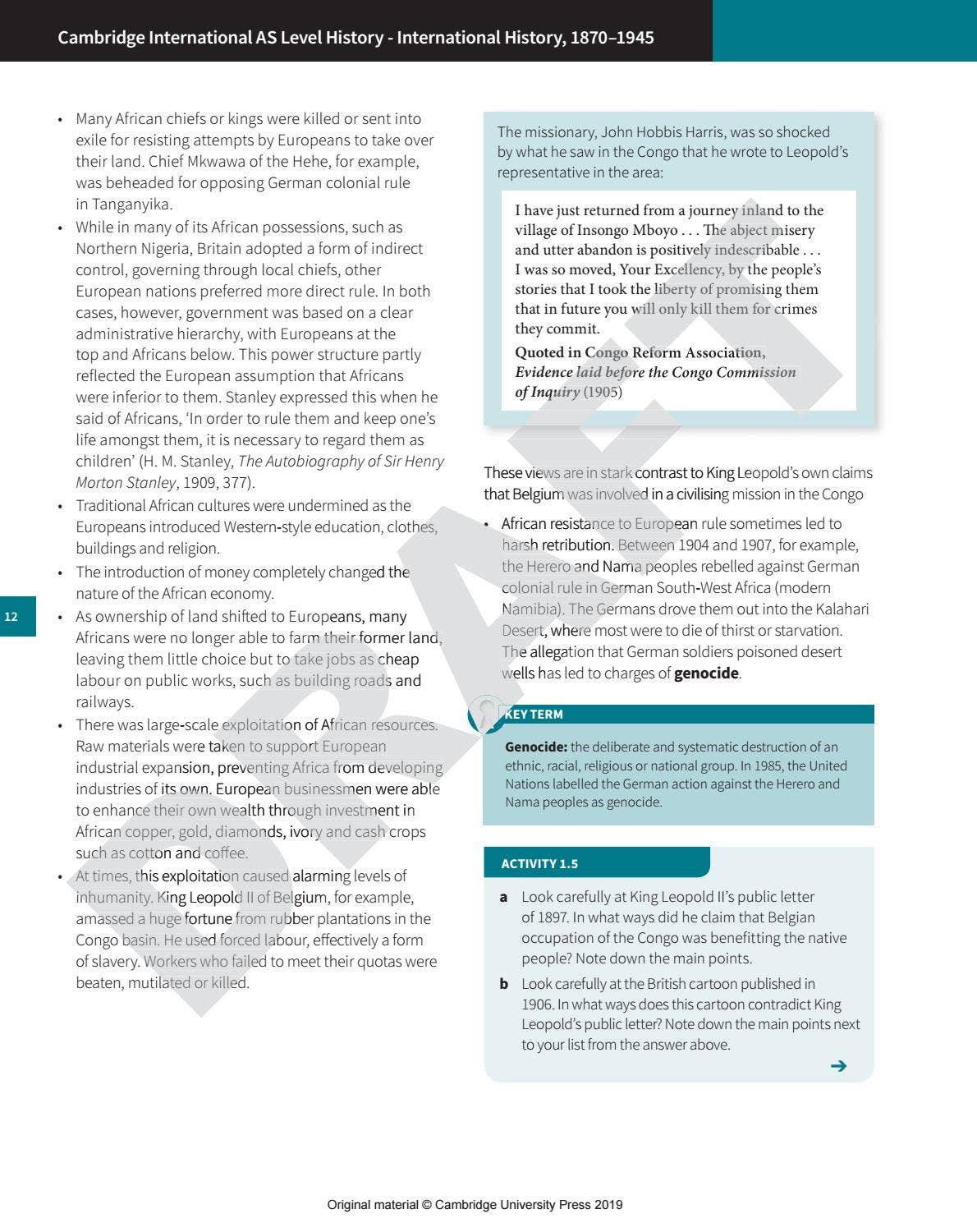 AS International History sample by Cambridge International Education ...