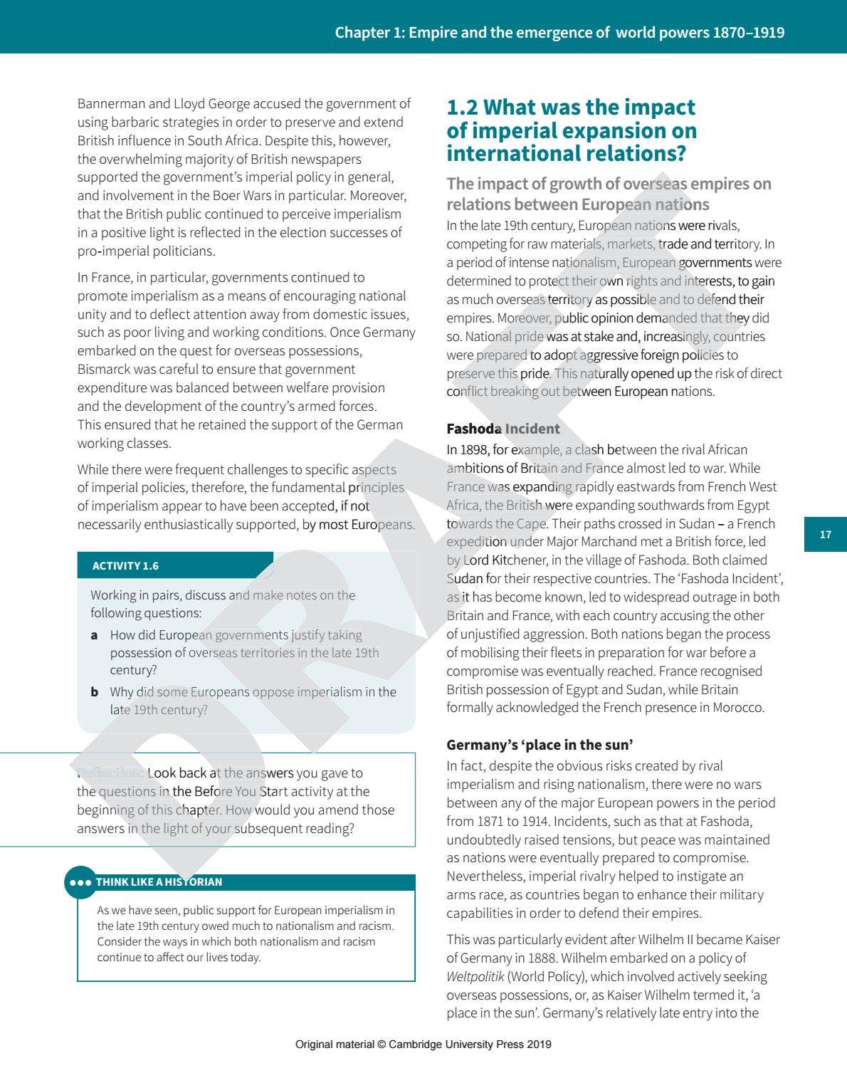 AS International History sample by Cambridge International Education ...