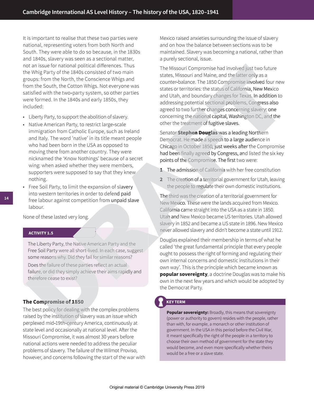 AS USA History by Cambridge International Education - Issuu