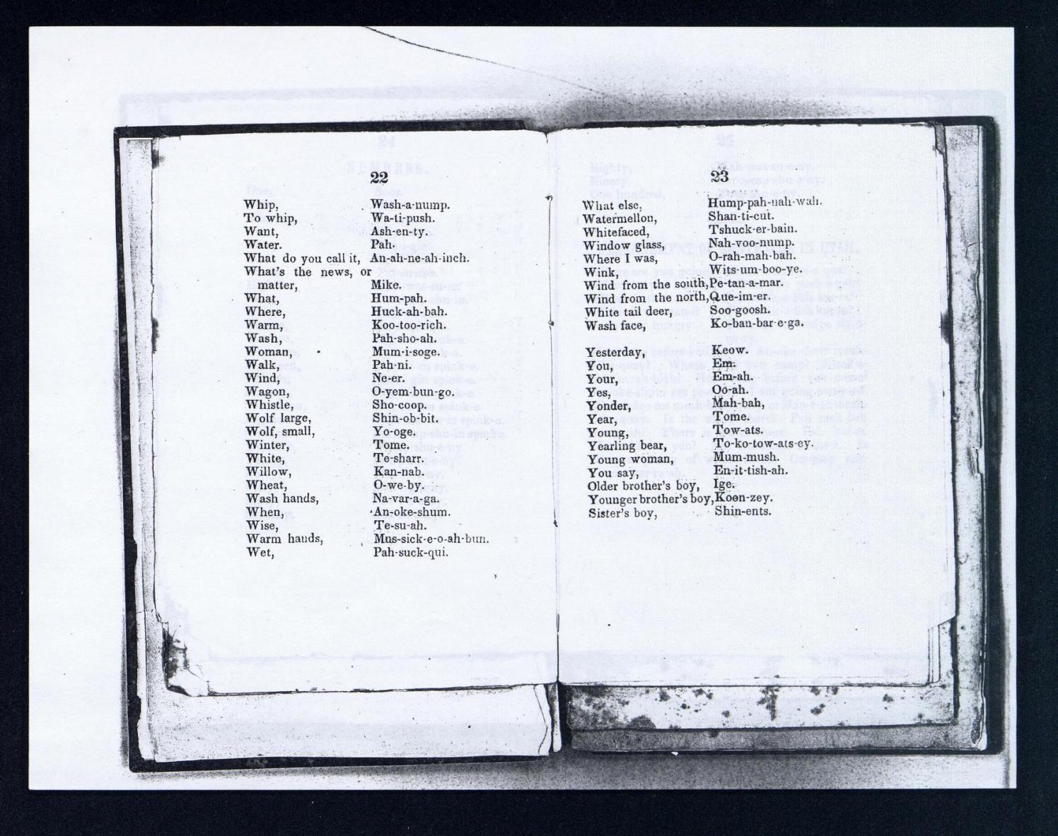 Early Ute and Shoshone Vocabularies by Utah State History - Issuu