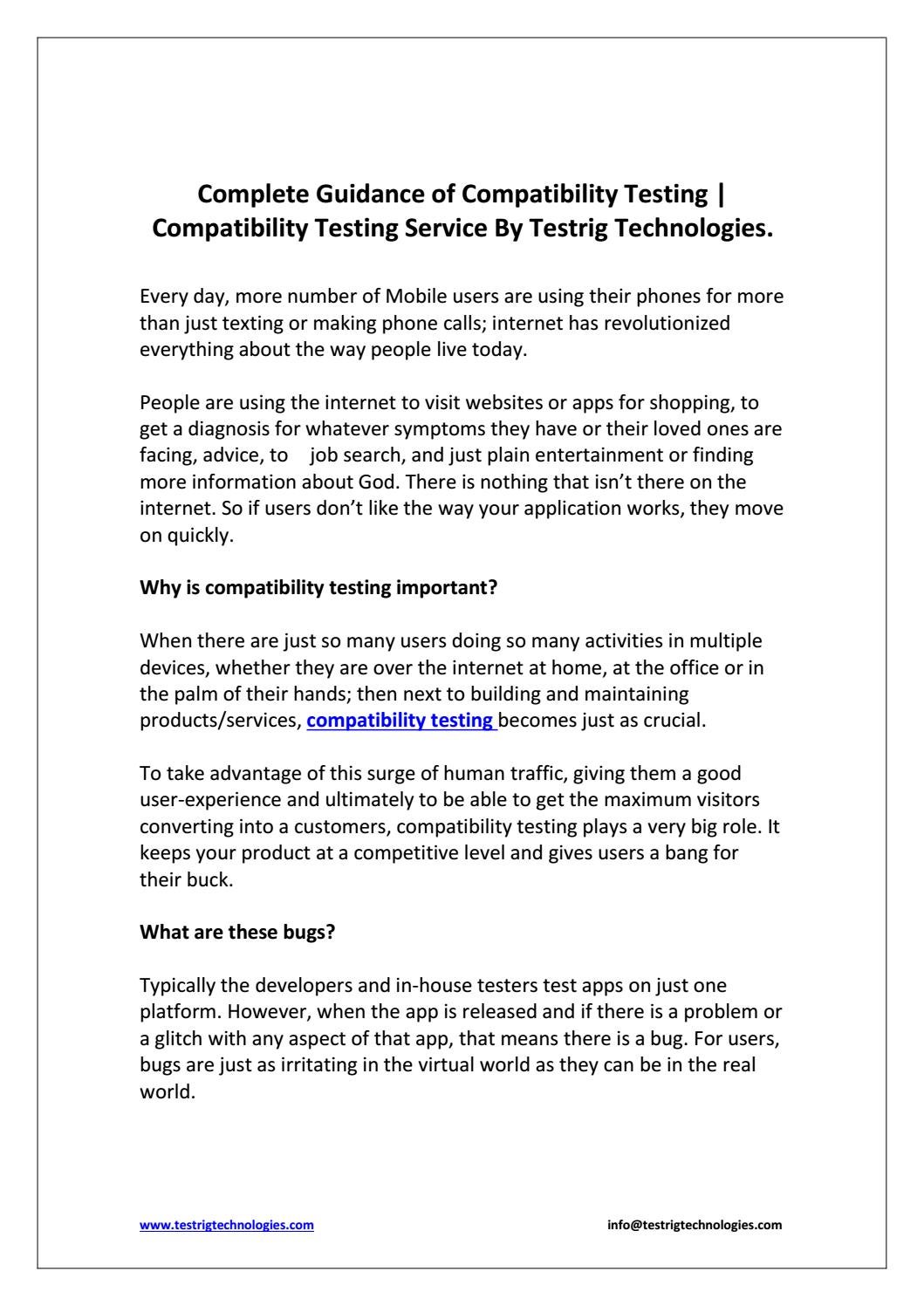 All You Need To Know about Compatibility Testing | Compatibility ...