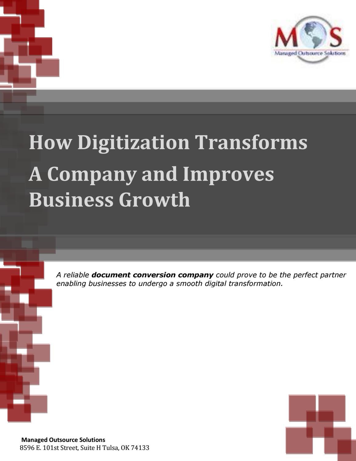 How Digitization Transforms a Company and Improves Business Growth by Managed Outsource ...