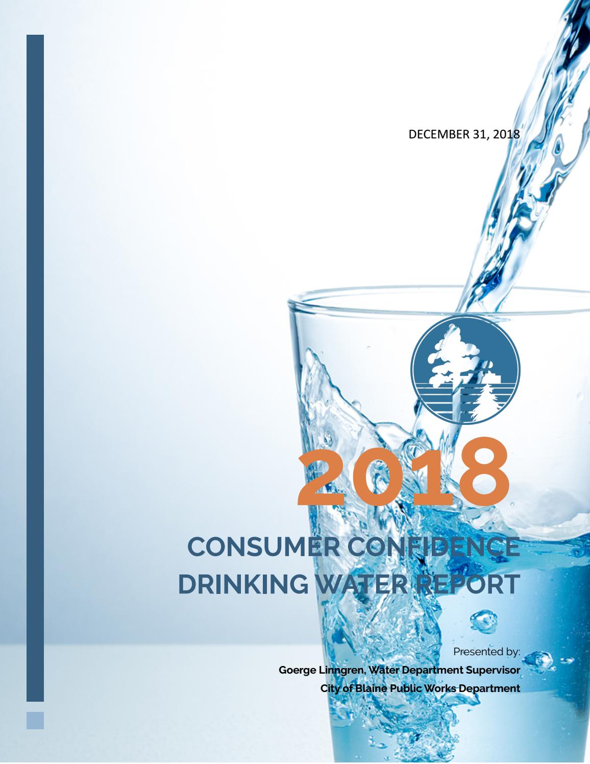 2018 Drinking Water Report by City of Blaine - Issuu