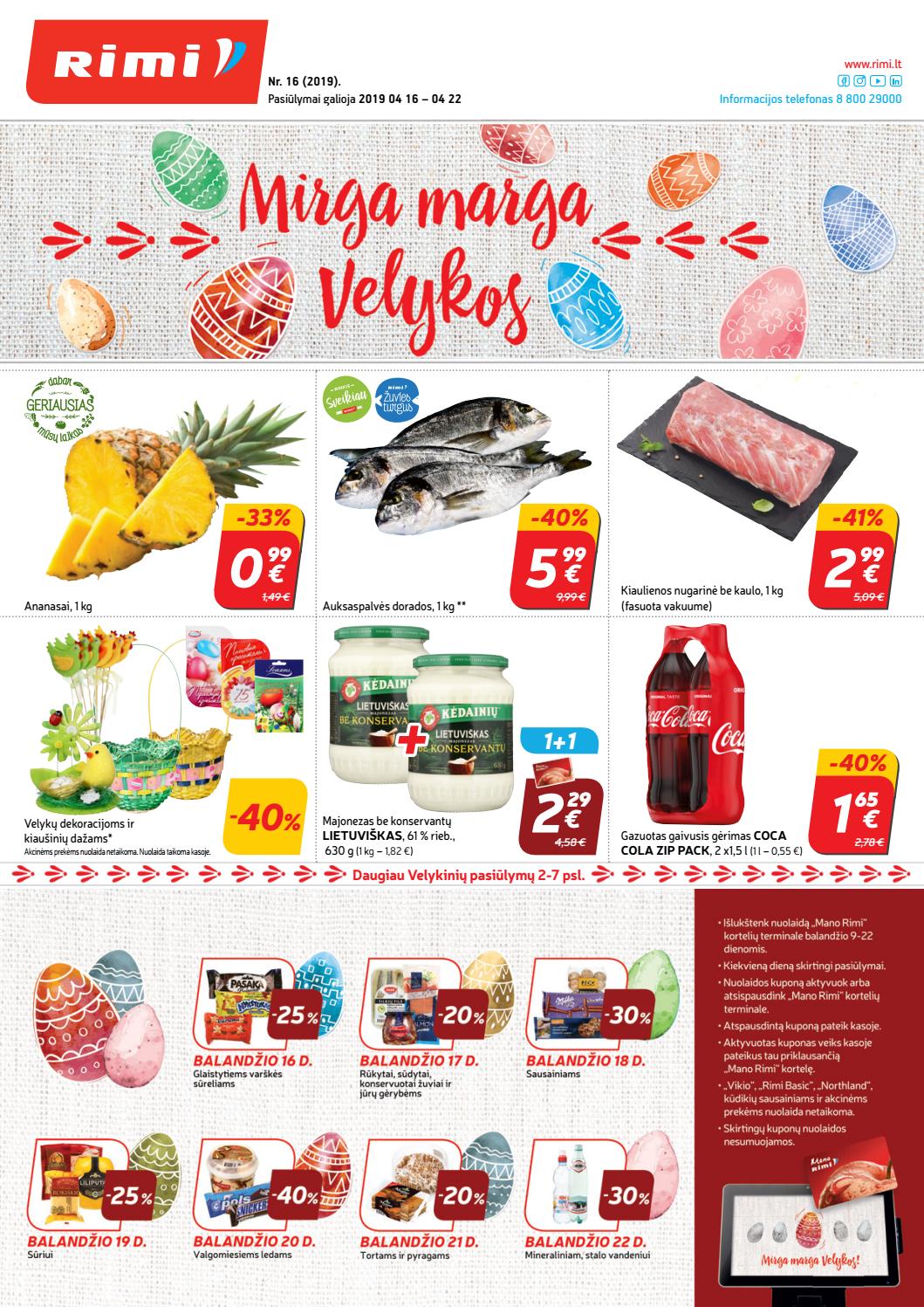 „Rimi“ savaitinis leidinys Nr. 16 (2019) by Rimi - Issuu