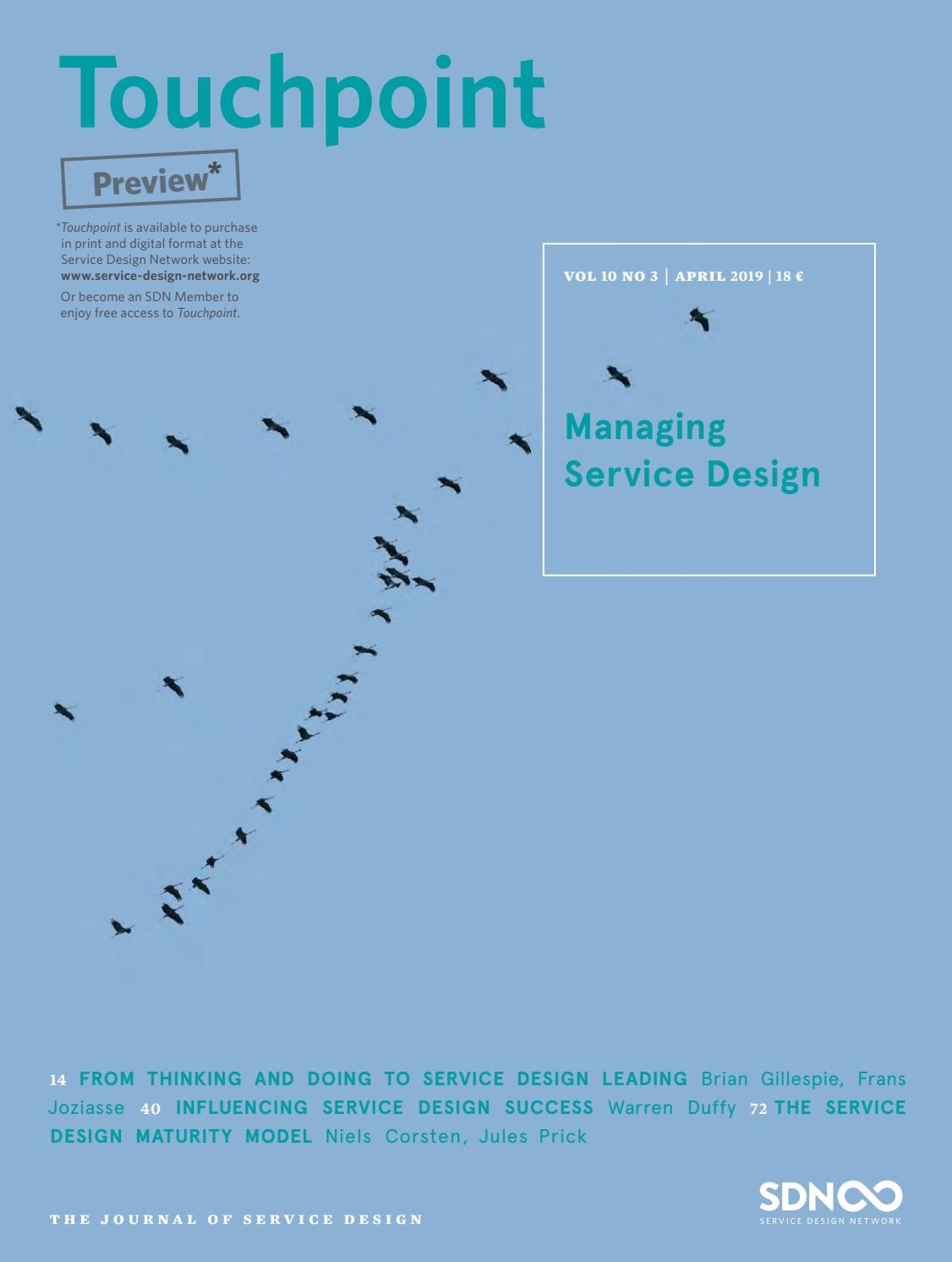 Touchpoint Vol. 10 No. 3 - Managing Service Design (Preview) by Service ...