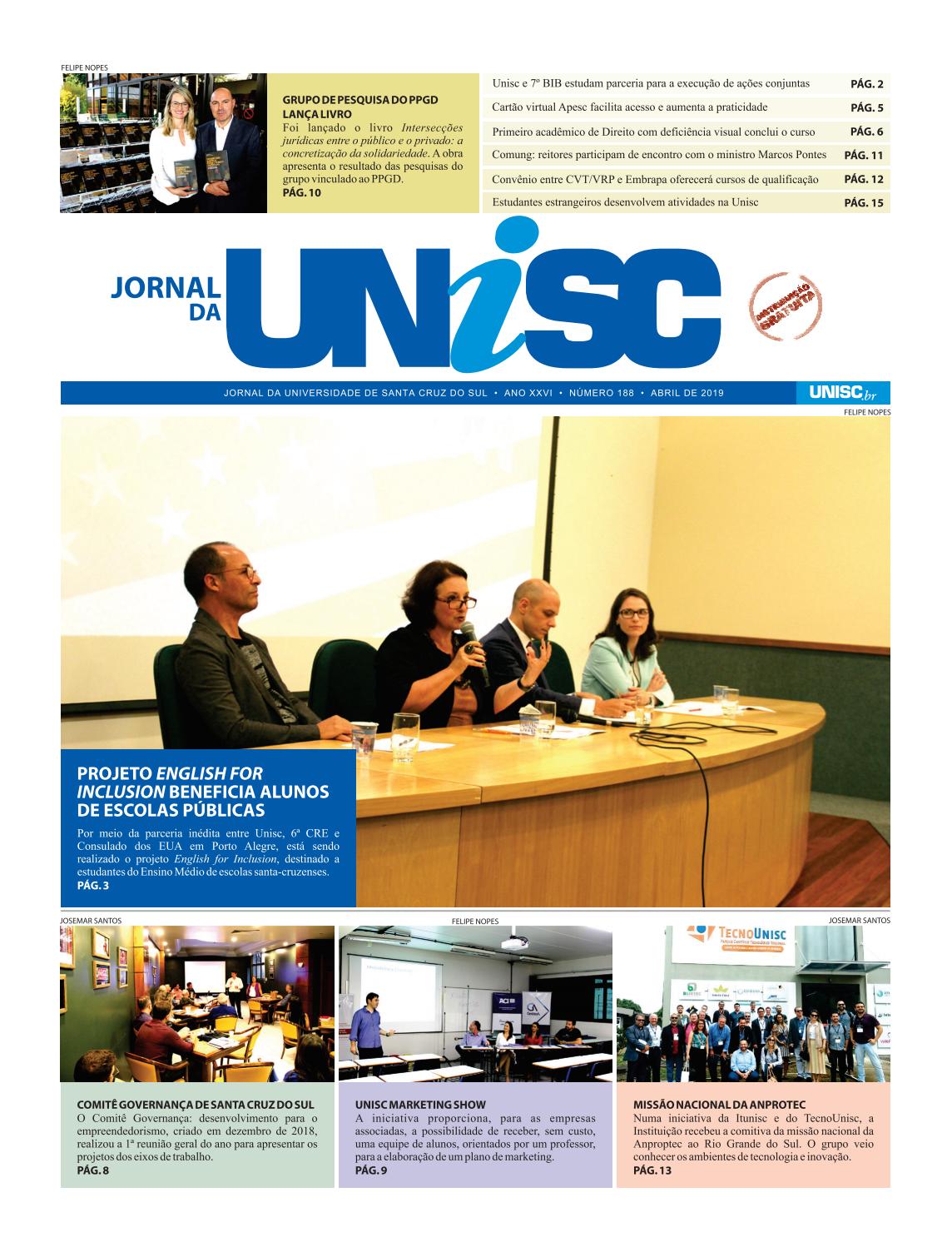 Jornal da Unisc 188 by UNISC Santa Cruz do Sul - Issuu