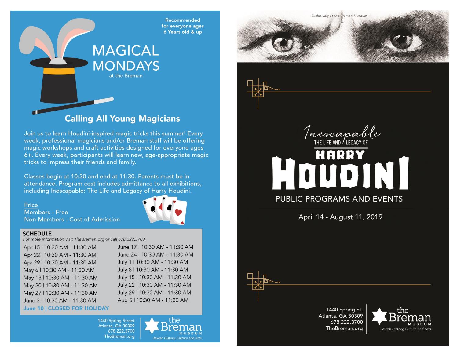 INESCAPABLE. The Life and Legacy of Harry Houdini - Public Programs and ...