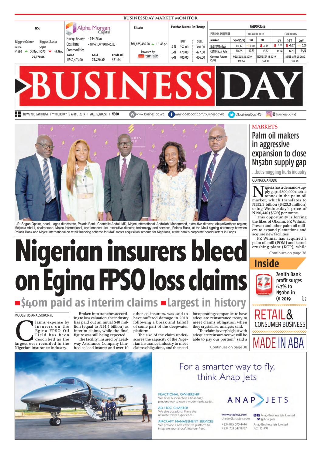 BusinessDay 18 Apr 2019 by BusinessDay - Issuu