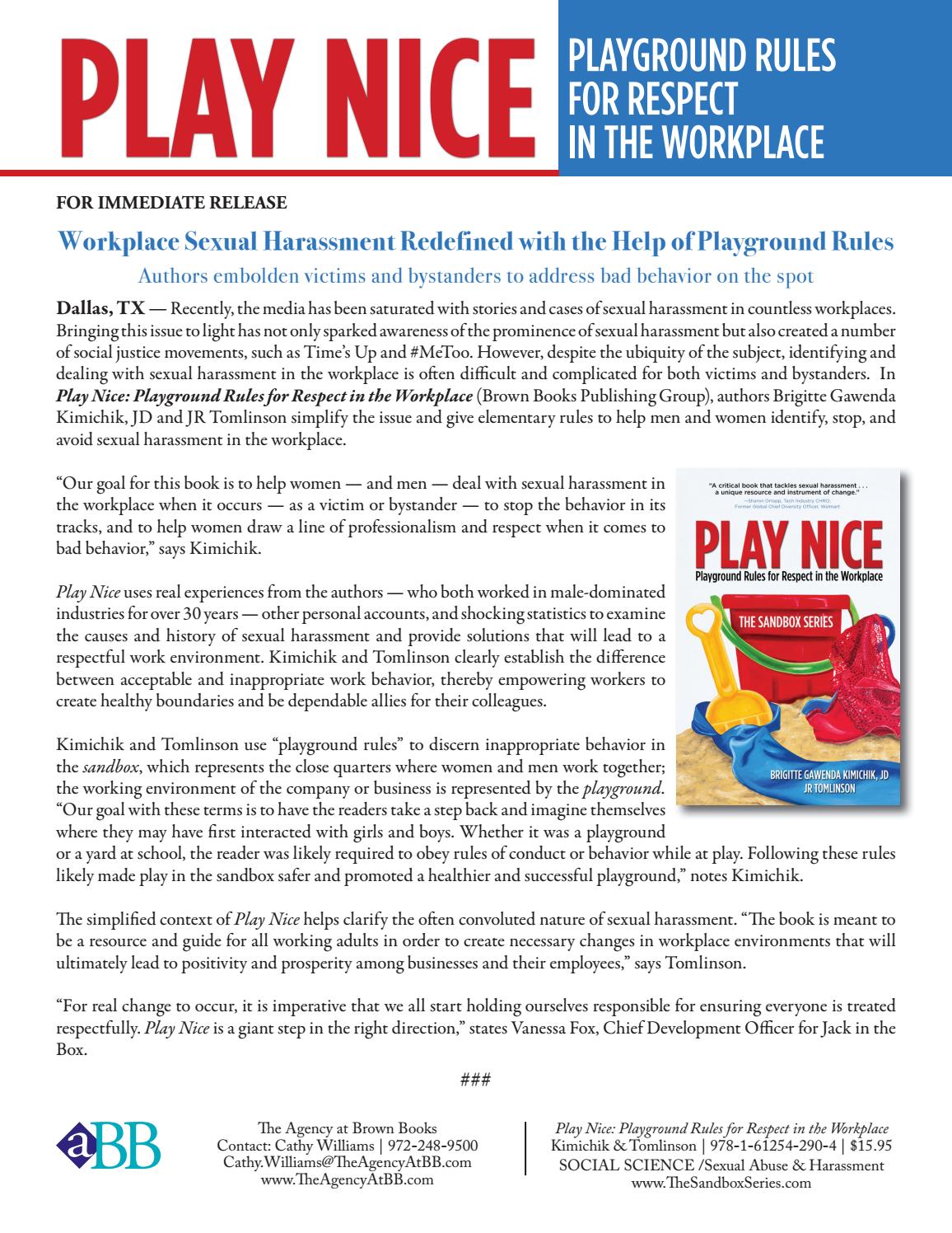 The Sandbox Series: Play Nice Playground Rules for Respect in the ...