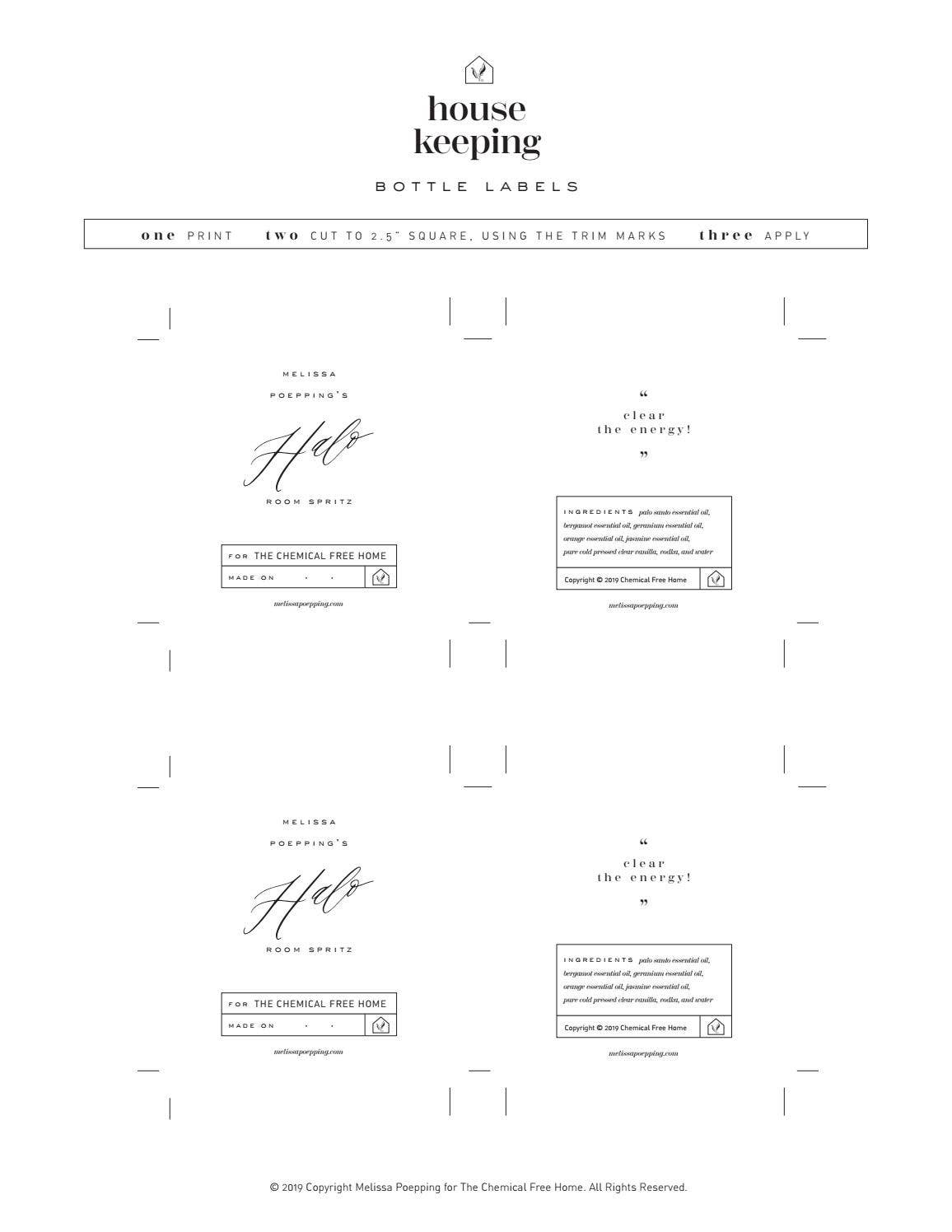 Halo Room Spritz Labels by Tricia Nordby - Issuu