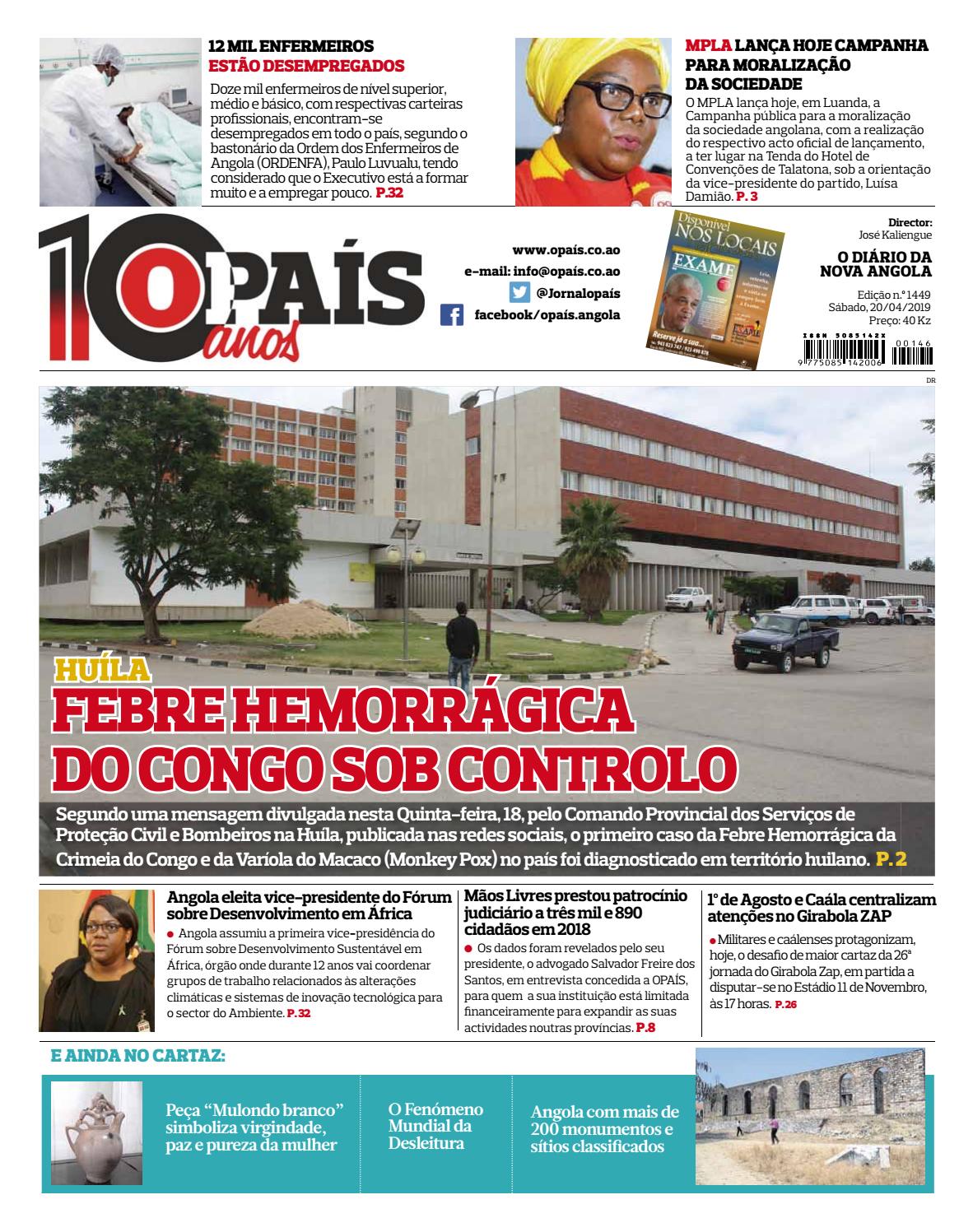 Jornal O País Edição Nº1449 de 20/04/2019 by OPAÍS - Issuu