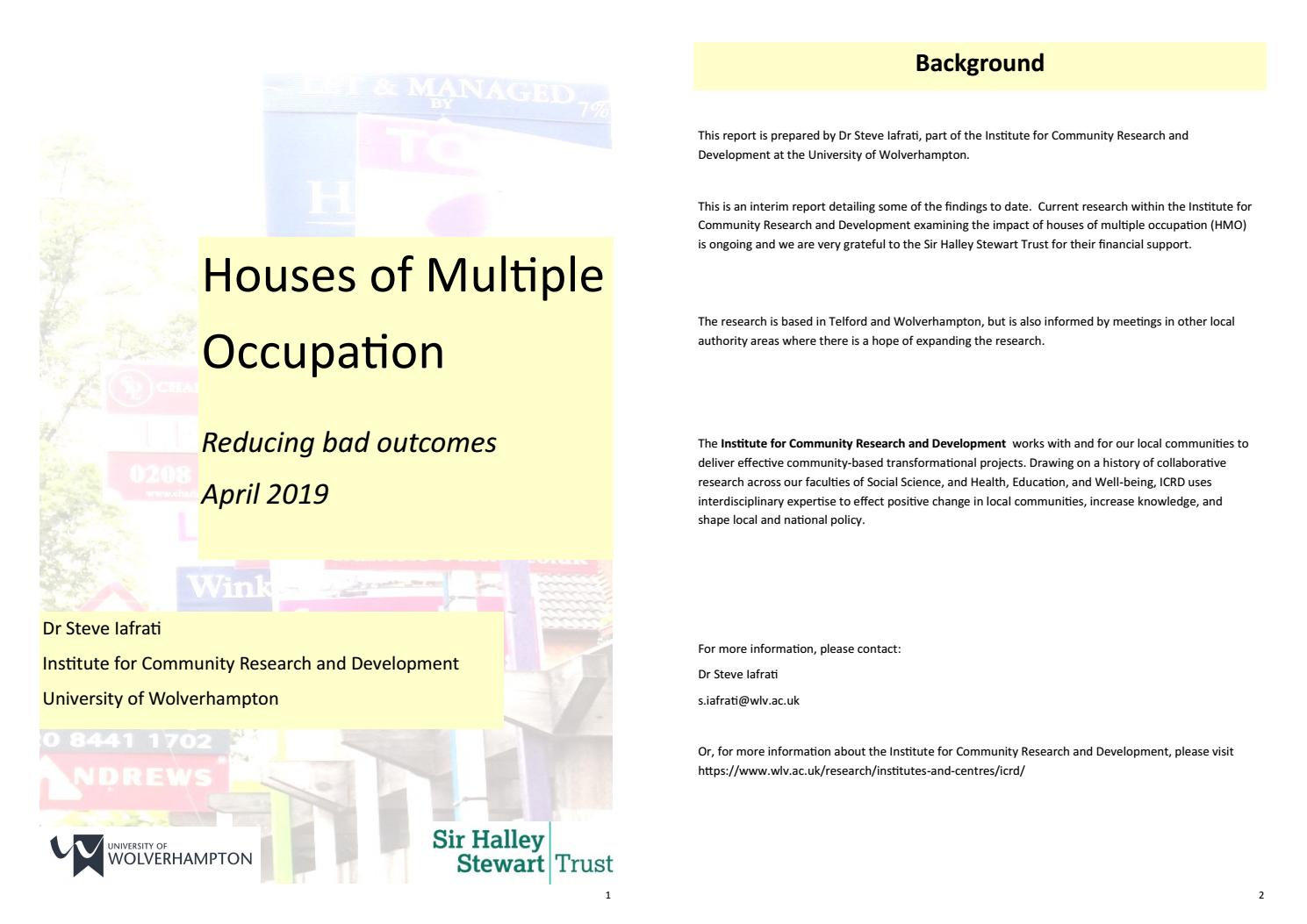 Houses of Multiple Occupation by University of Wolverhampton - Issuu