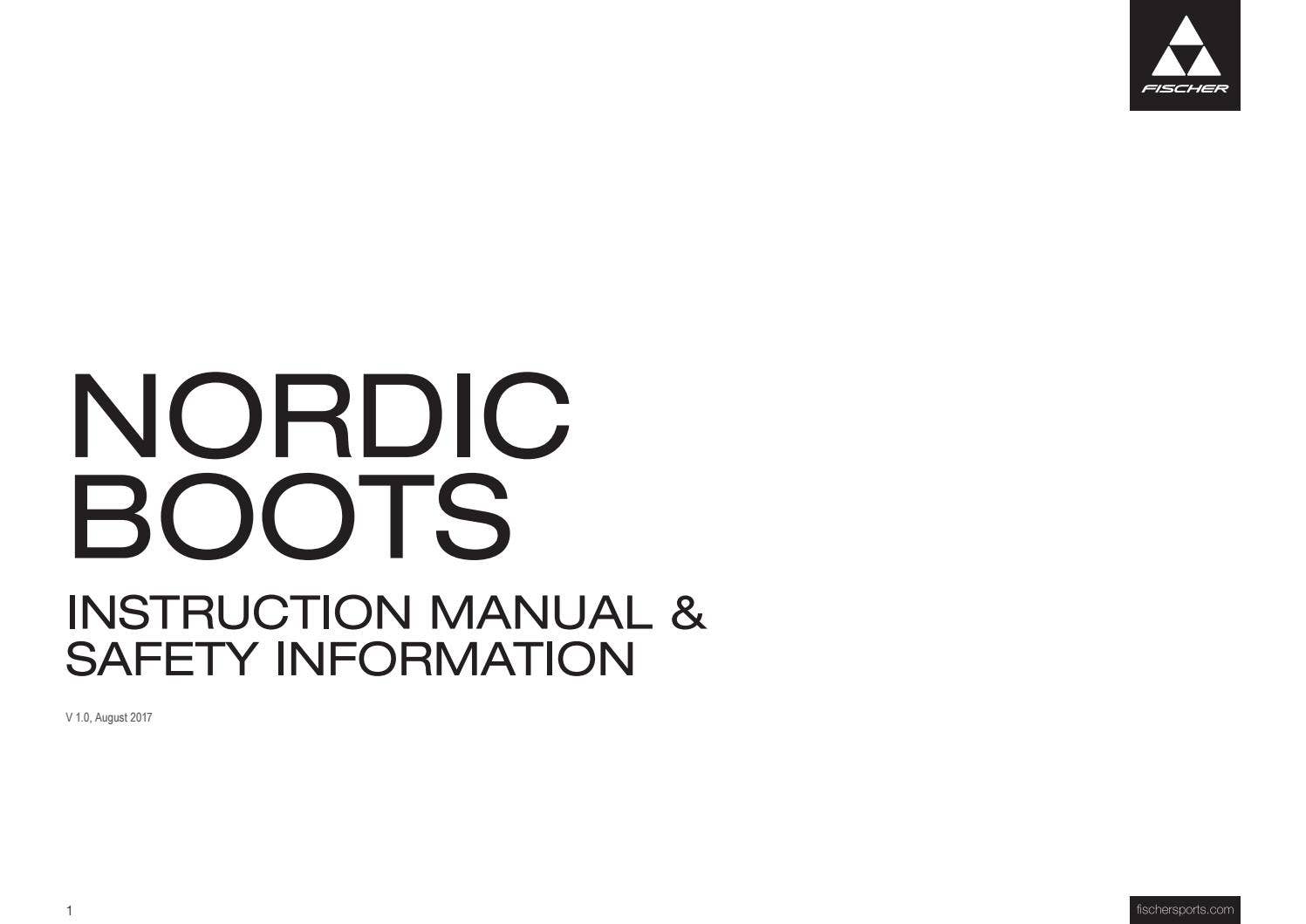 Nordic Boots Instruction Manual & Safety Information FR, IT, ES, SI, RO ...