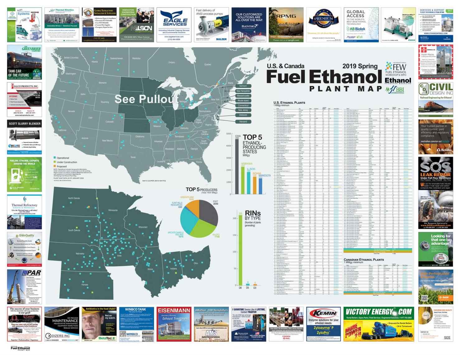 2019 Spring Fuel Ethanol Plant Map by BBI International - Issuu