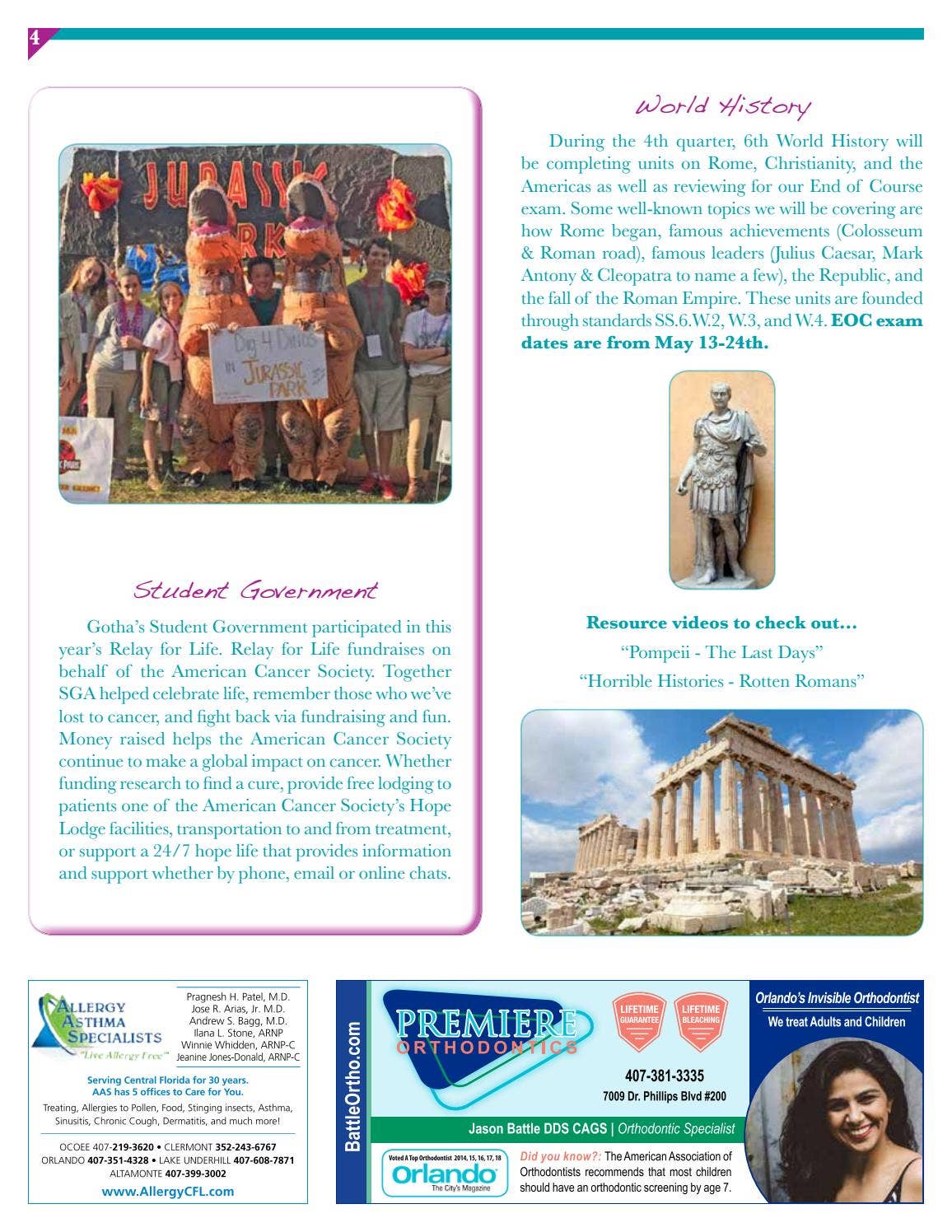 Gotha Middle School Newsletter by Academy Publishing, Inc. - Issuu