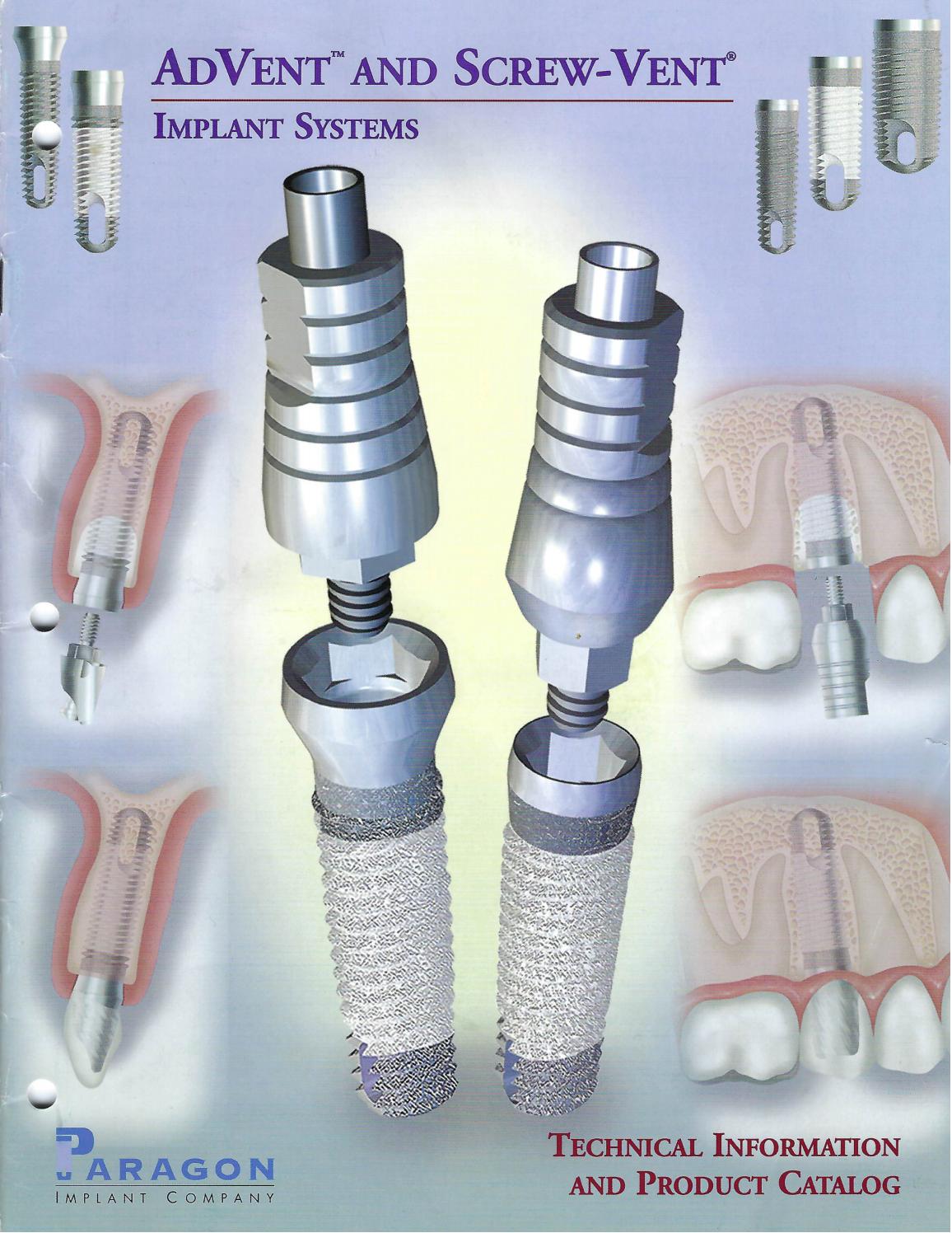 AdVent and ScrewVent Implant System Paragon Implant Company by Dr ...