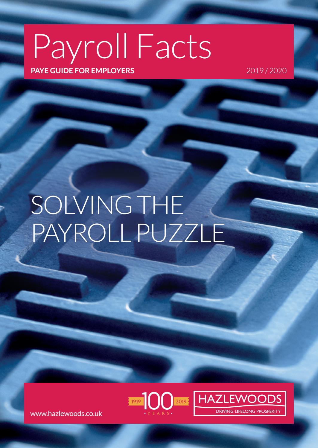 Payroll Facts 2019/20 by Hazlewoods - Issuu