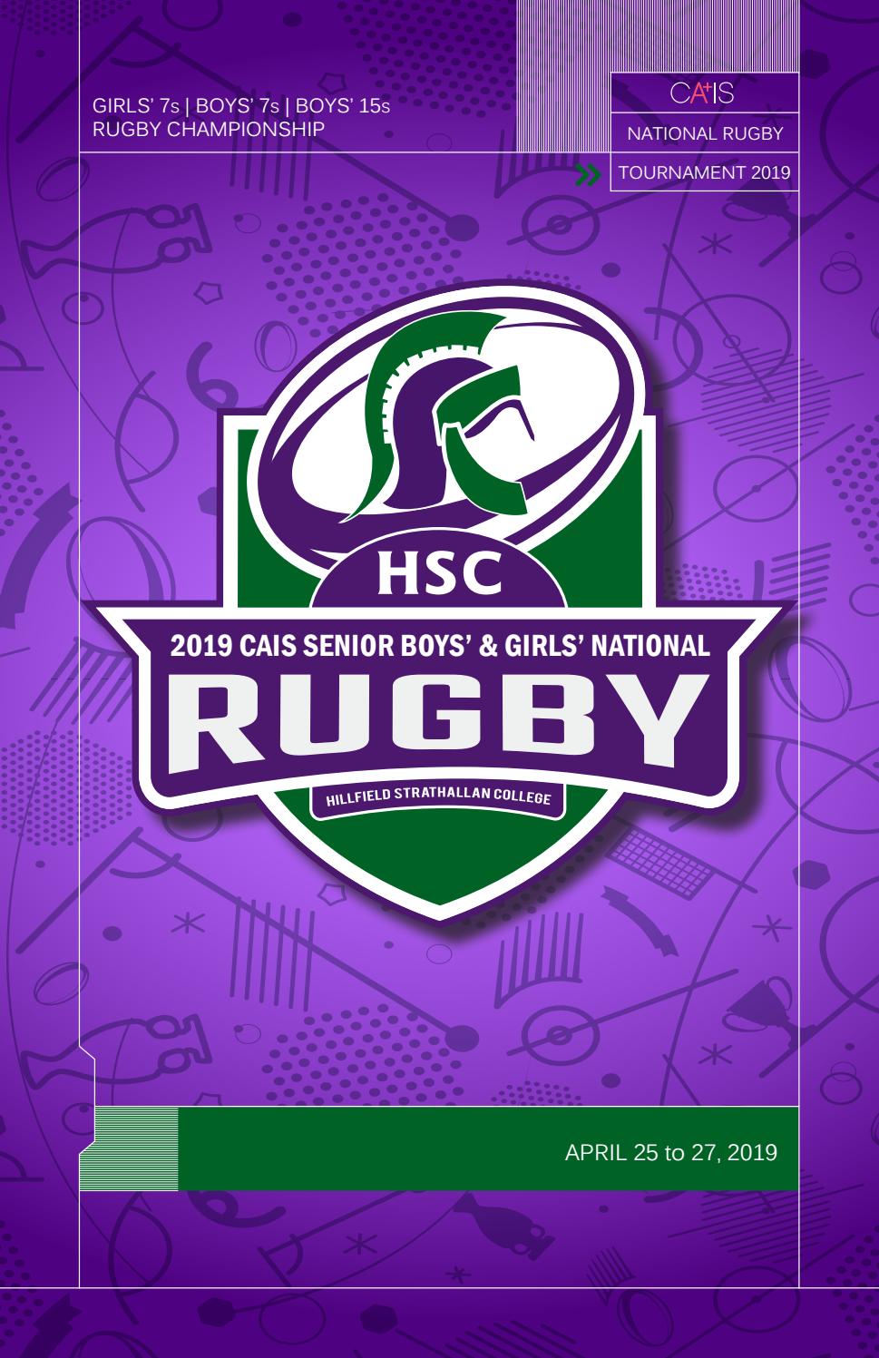 CAIS Rugby 2019 Tournament Program by Hillfield Strathallan College - Issuu