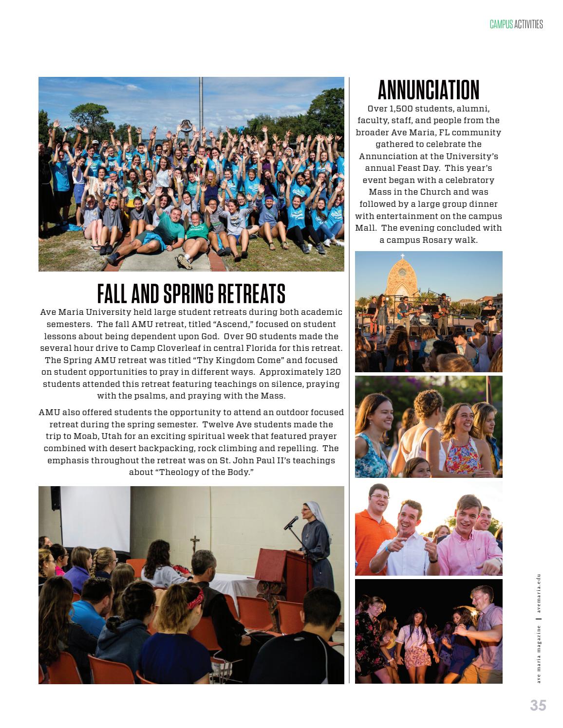 AMU Magazine Spring 2019 by Ave Maria University - Issuu