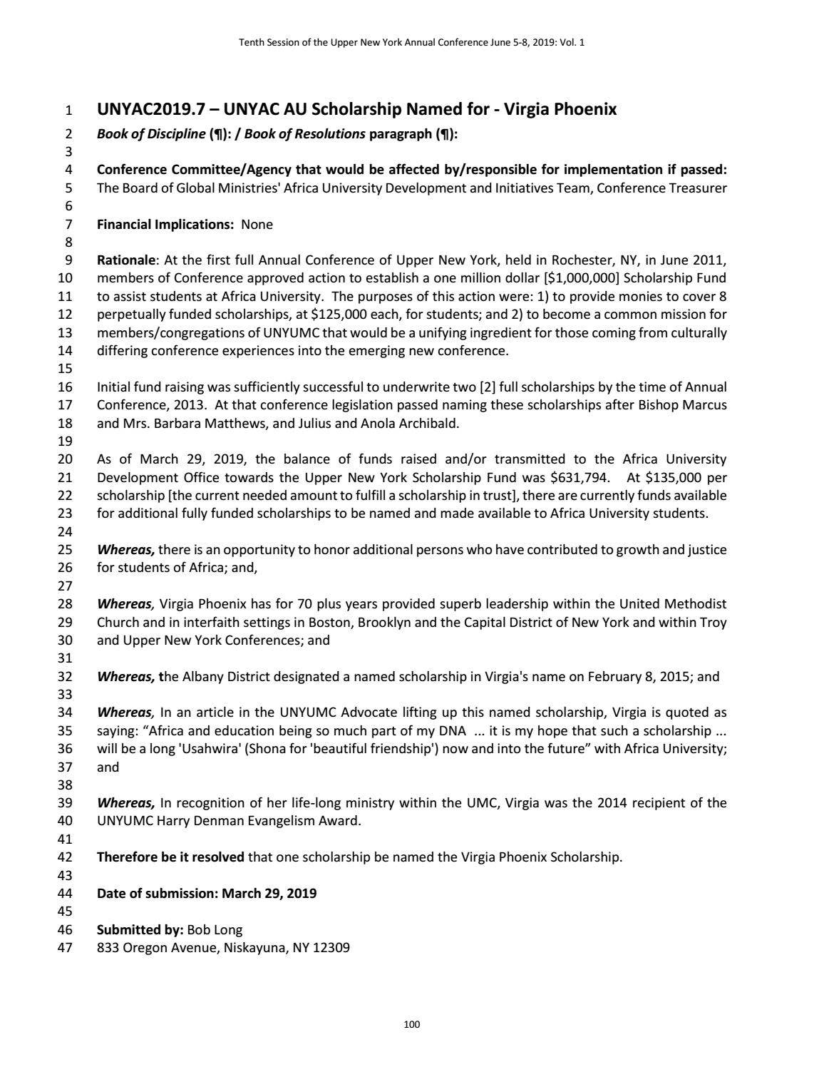 2019 Upper New York Conference Journal, Volume I by Upper New York ...