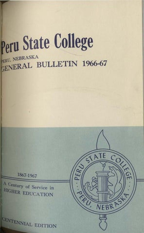 1966-1967 Catalog of Peru State College (Nebraska) by Peru State ...