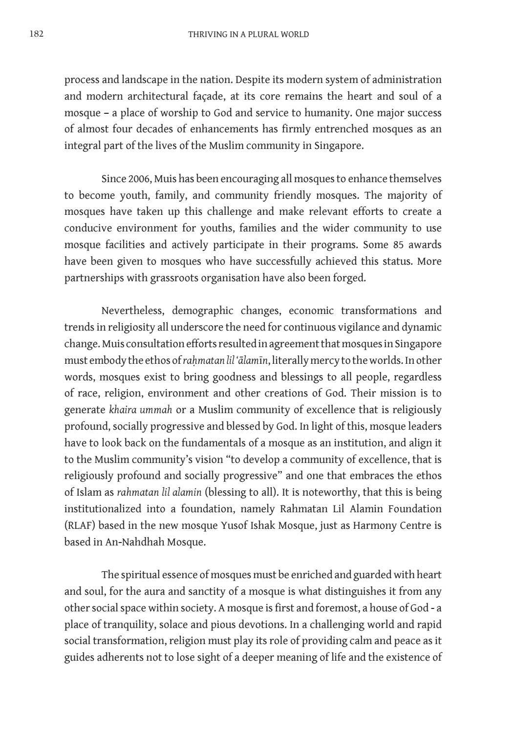 Thriving in a Plural World: Principles and Values of the Singapore ...