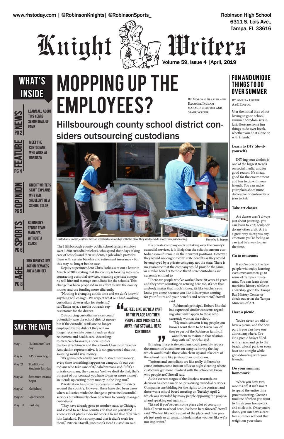 Knight Writers Vol. 59 Issue 4 | April 2019 by Knight Writers - Issuu