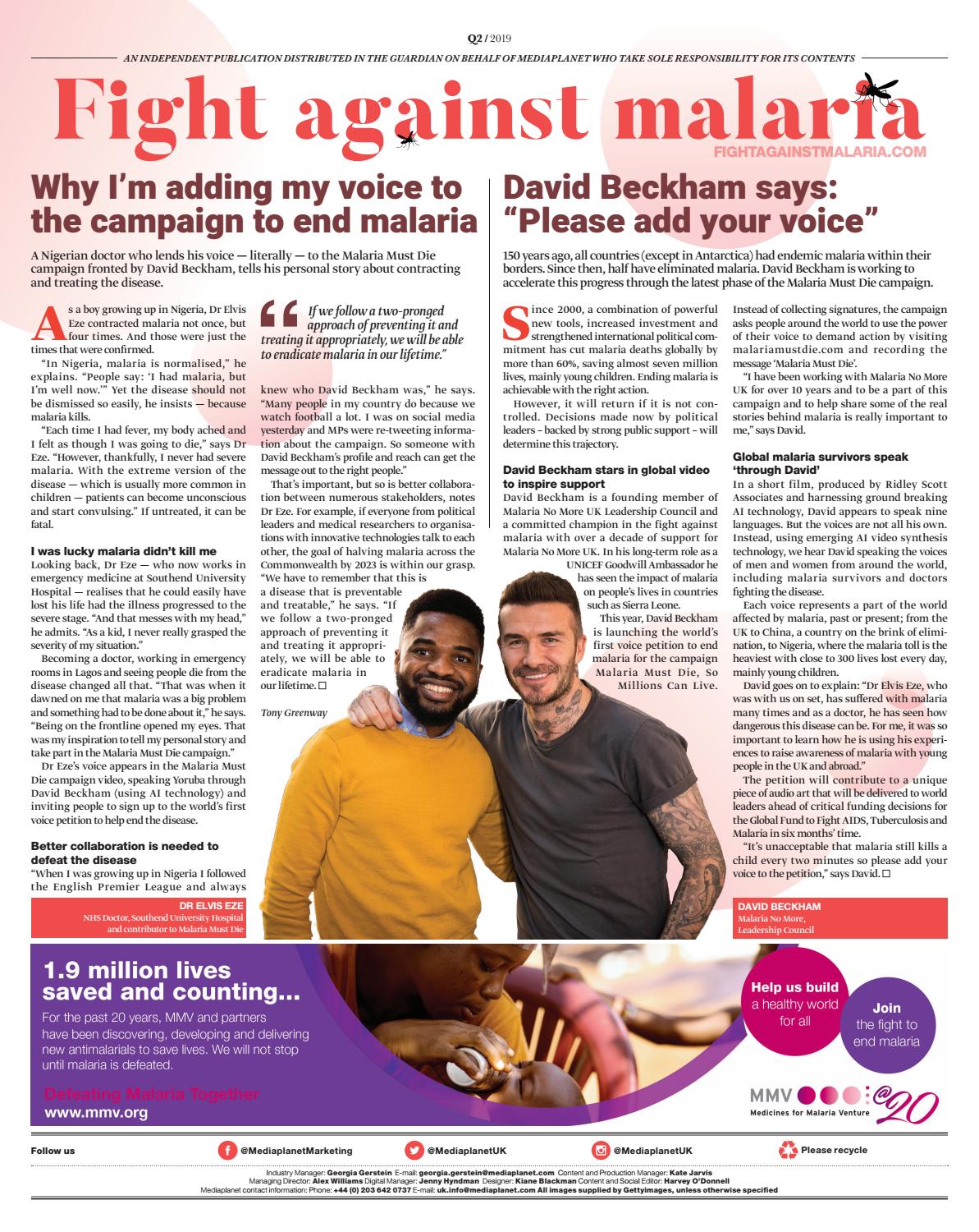Fight Against Malaria Q2 Apr 2019 By Mediaplanet Ukandie Issuu