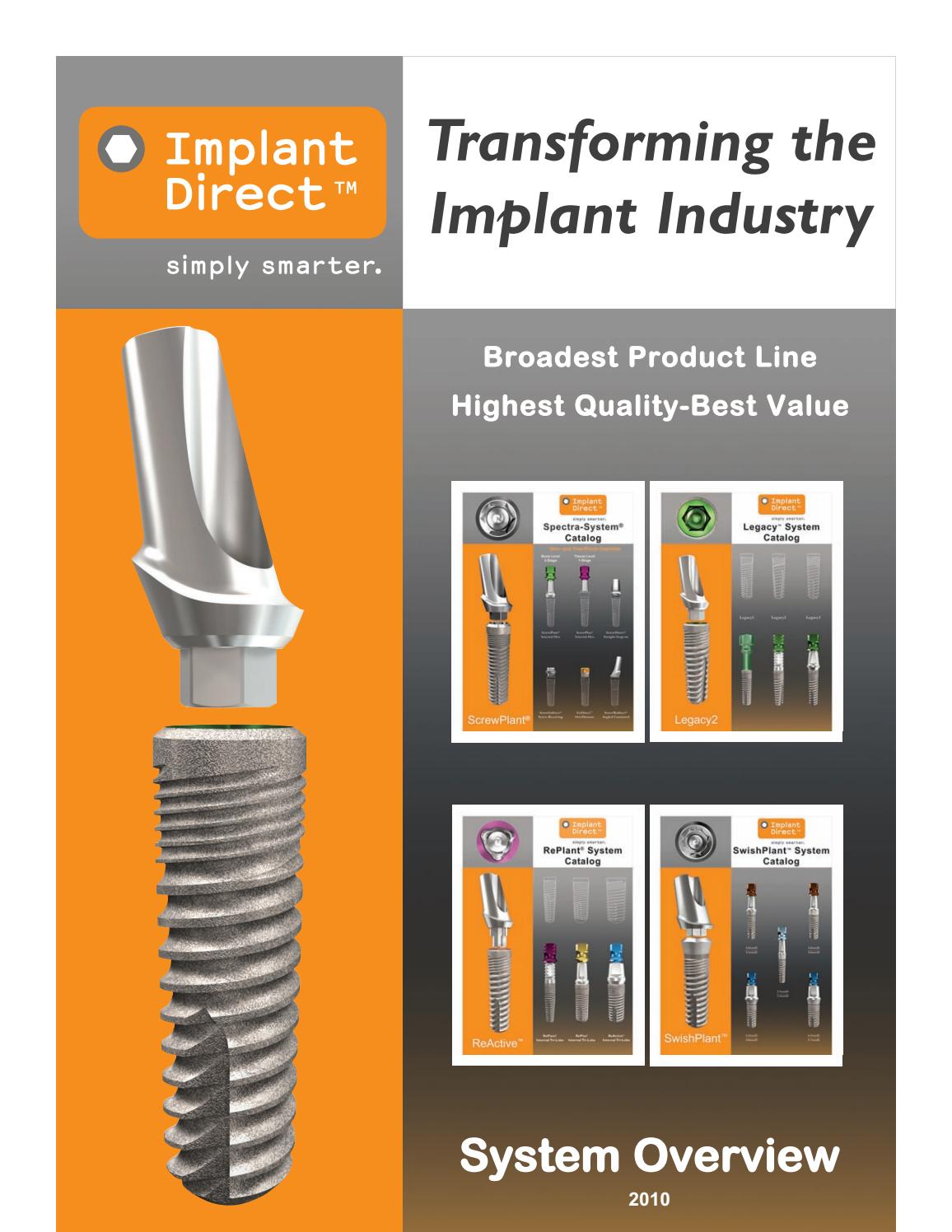 Implant System Overview Catalog by Dr.Niznick - Issuu