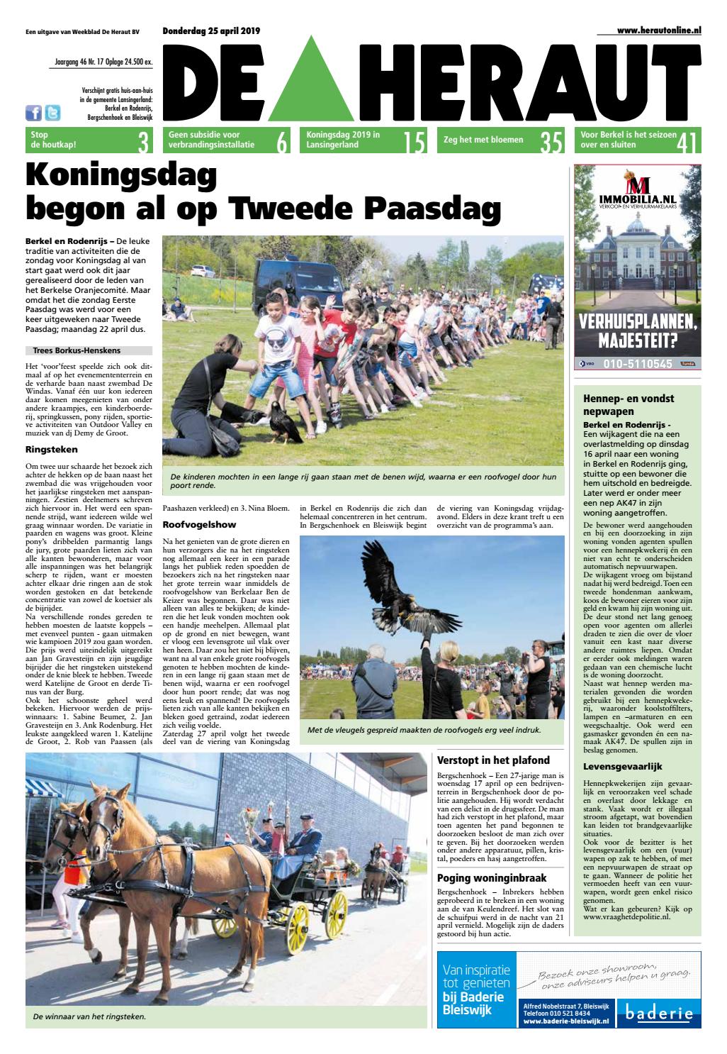 De Heraut week 17 2019 by Nieuwsblad De Heraut - Issuu
