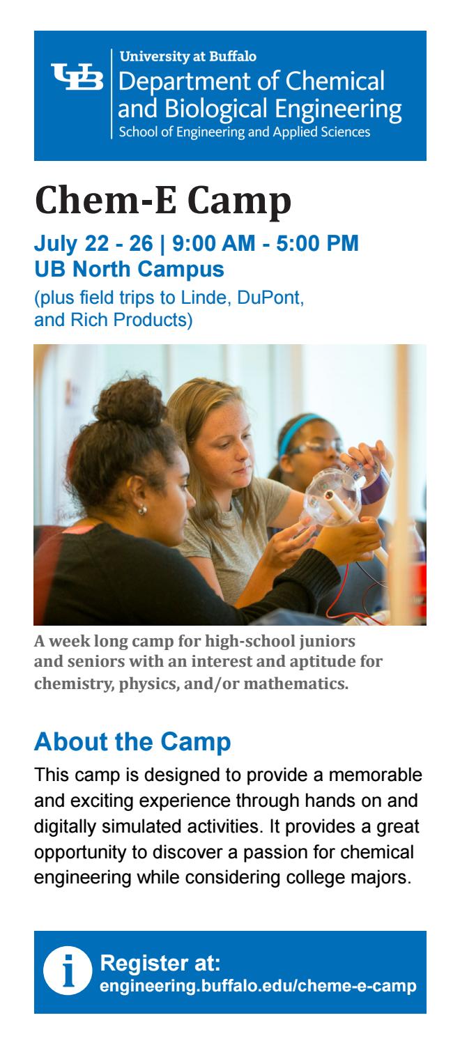 UB CBE Chem-E Camp by UB CBE - Issuu
