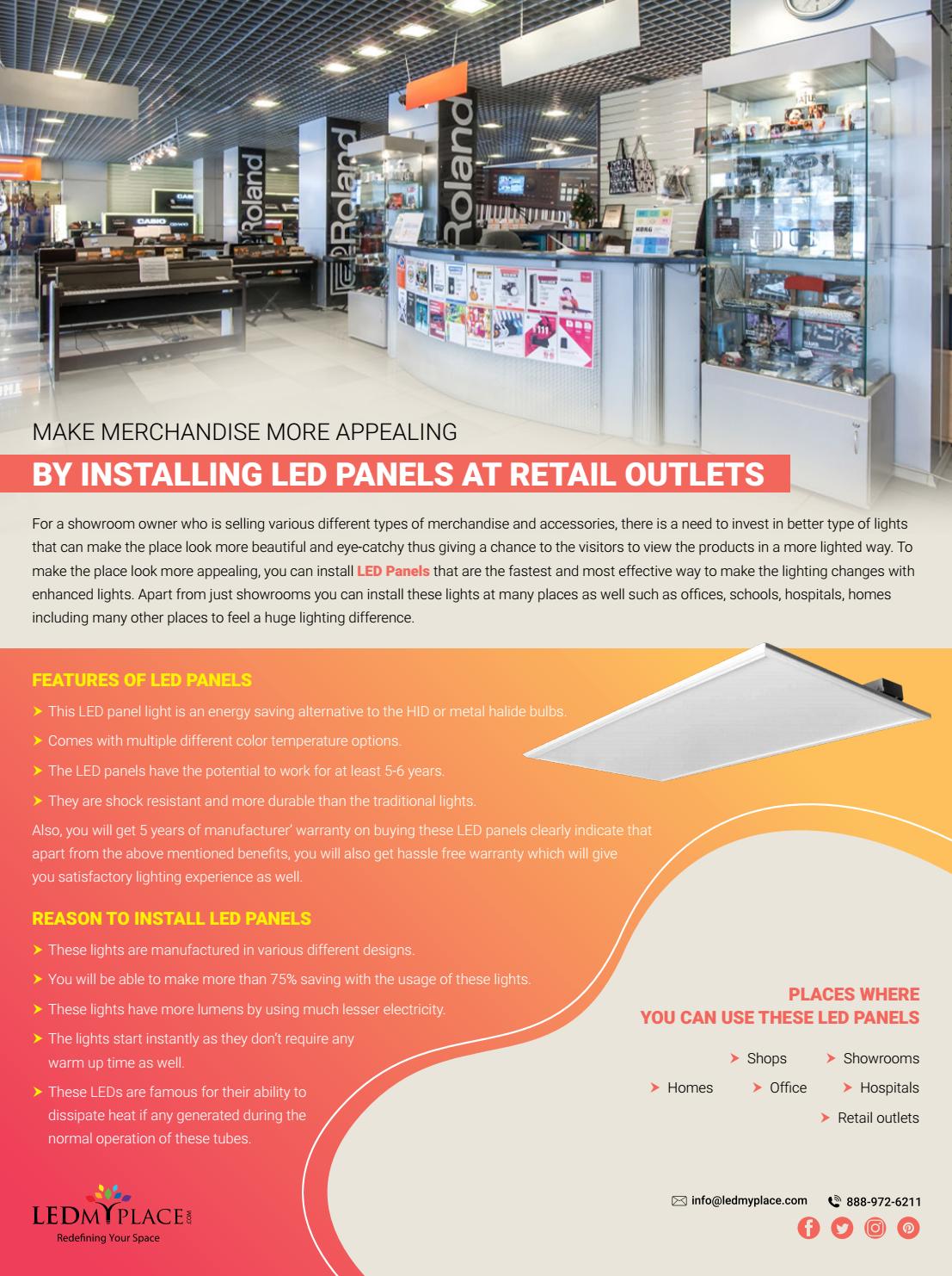 Install LED Panels at Retail Outlets For Appealing Lighting by ...