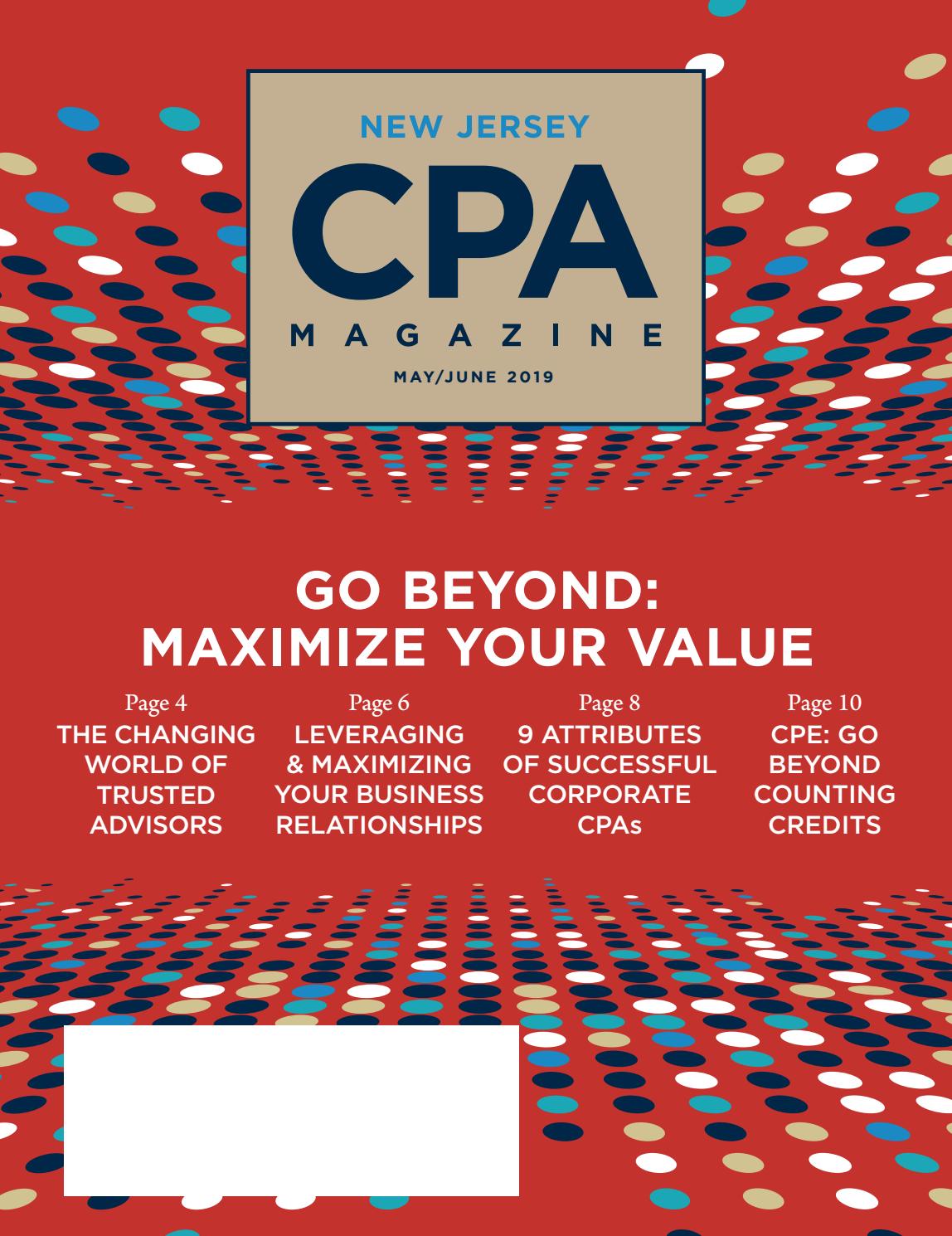 New Jersey CPA - May/June 2019 by New Jersey Society of CPAs - Issuu