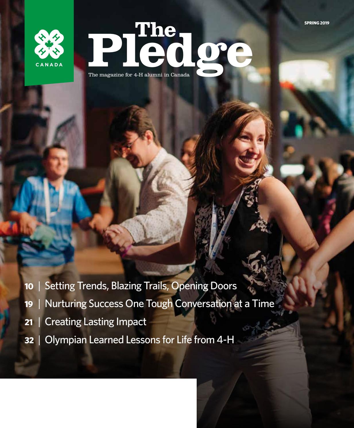 The Pledge - Spring 2019 by 4-H Canada - Issuu