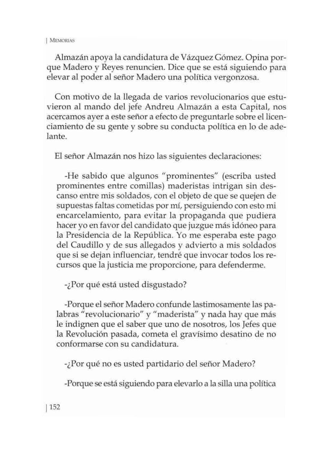 MEMORIAS General Juan Andreu Almazán TOMO II by Isaiah Mty - Issuu