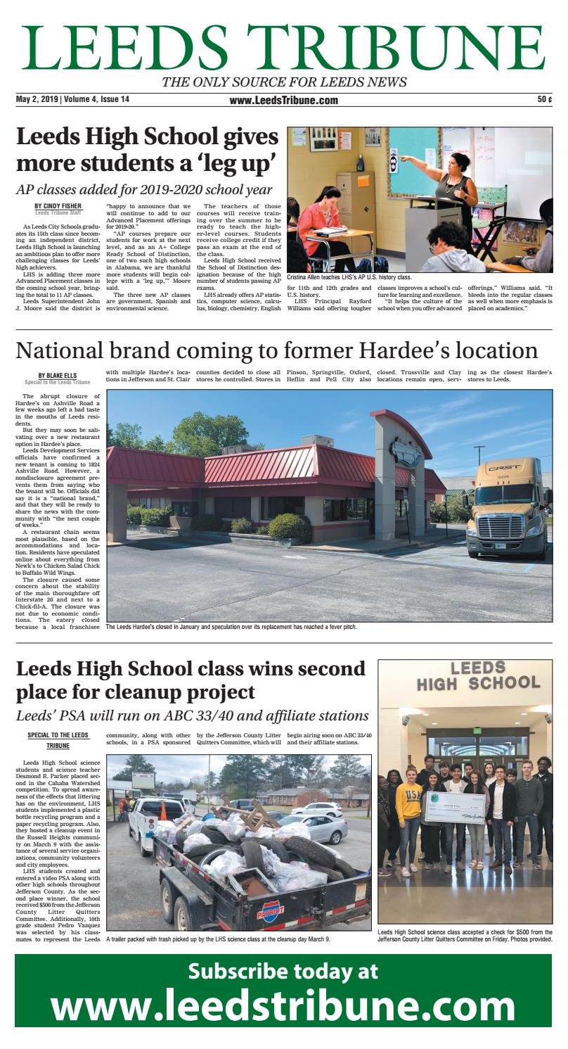 The Leeds Tribune | May 2, 2019 by Mike Kurov - Issuu