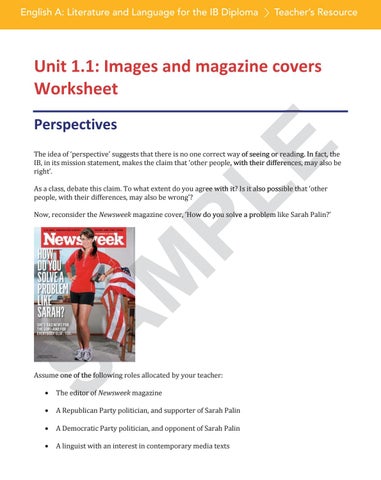 English A: Language and Literature for the IB Diploma Coursebook sample ...