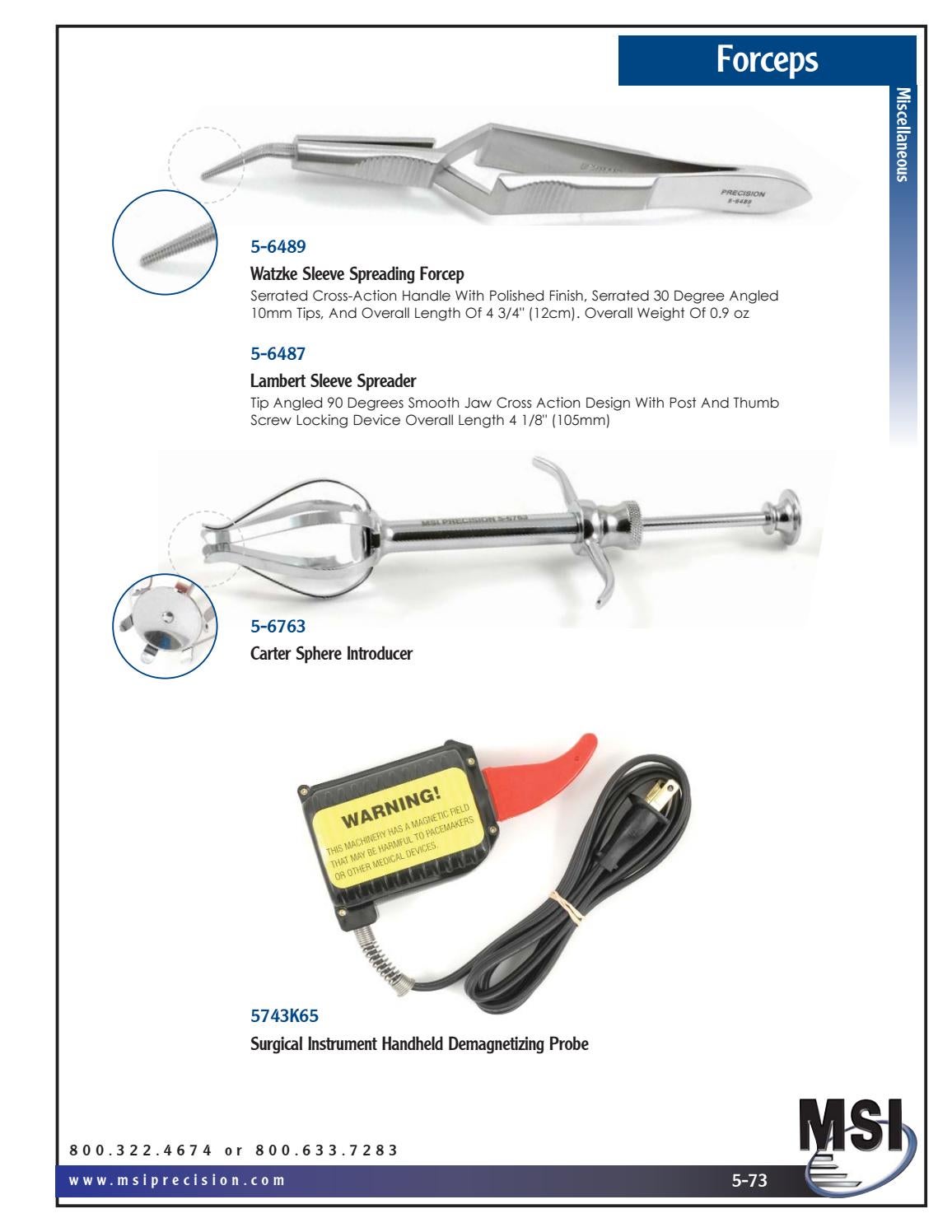 MSI Precision Ophthalmology Catalog by MSI Precision Instruments - Issuu
