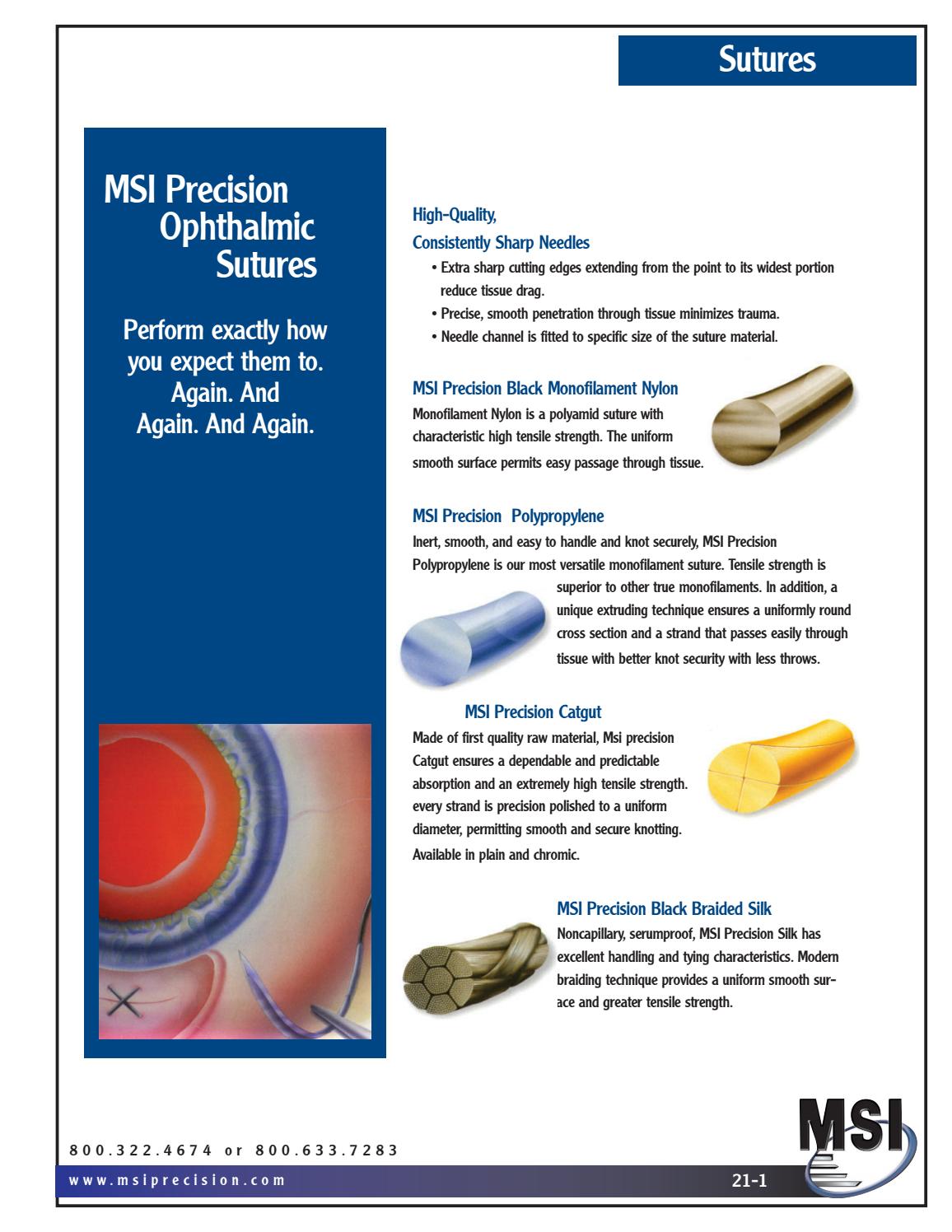 MSI Precision Ophthalmology Catalog by MSI Precision Instruments - Issuu