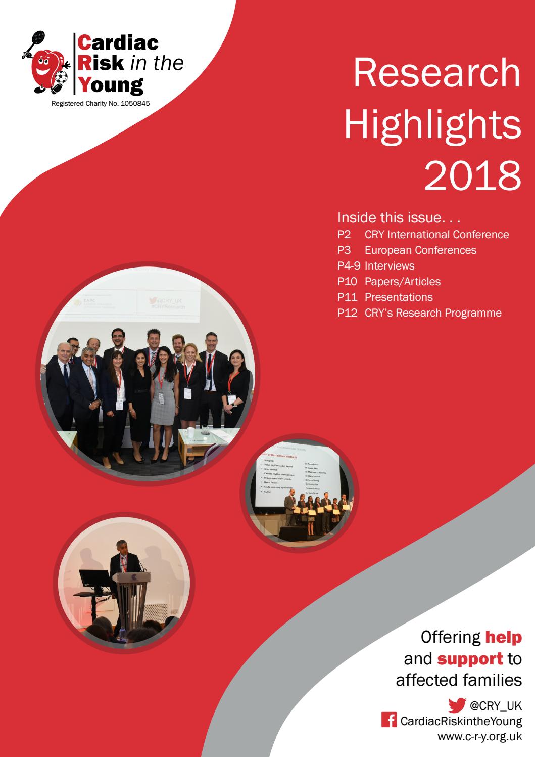 CRY Research Highlights 2018 by Cardiac Risk in the Young - Issuu